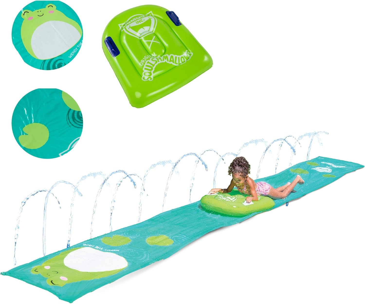 Amazon.com: BigMouth x Squishmallows Wendy The Frog Lawn Water Slide ...