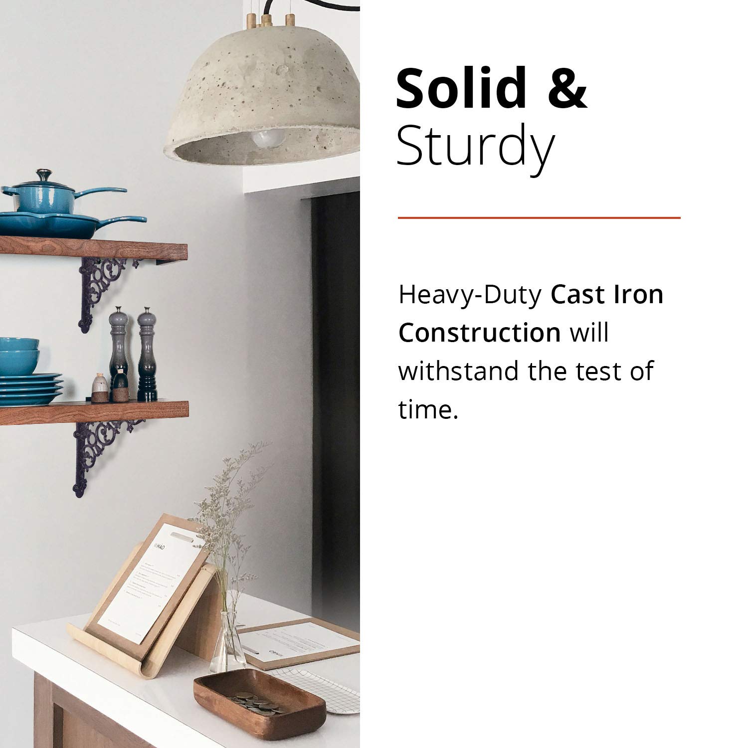 Snapklik.com : NACH Decorative Shelf Brackets, 2 Pack Of 12 X 2 X 12 ...