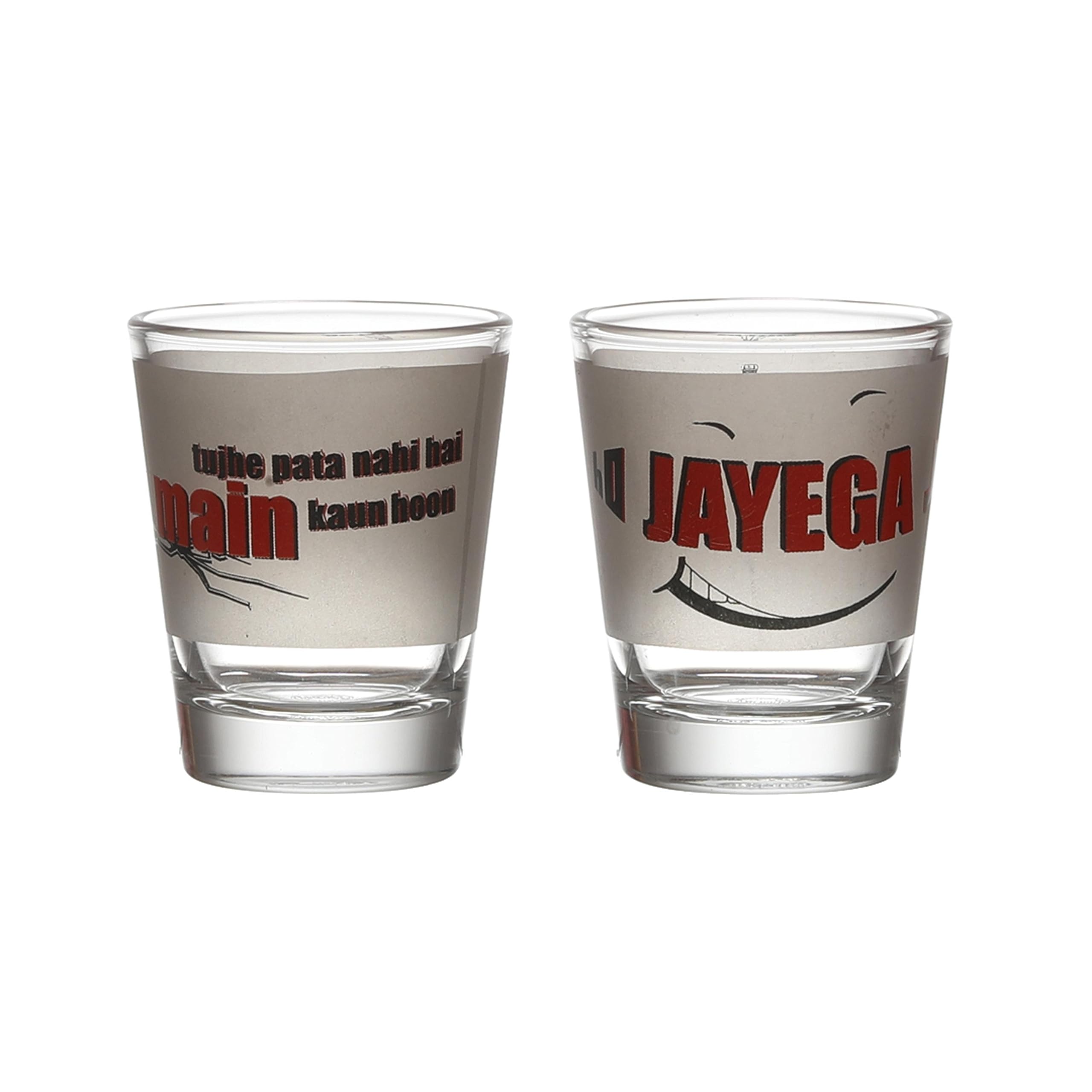 Buy EK DO DHAI Dilli Shot Glass with Heavy Base | for Everyday Drinking ...