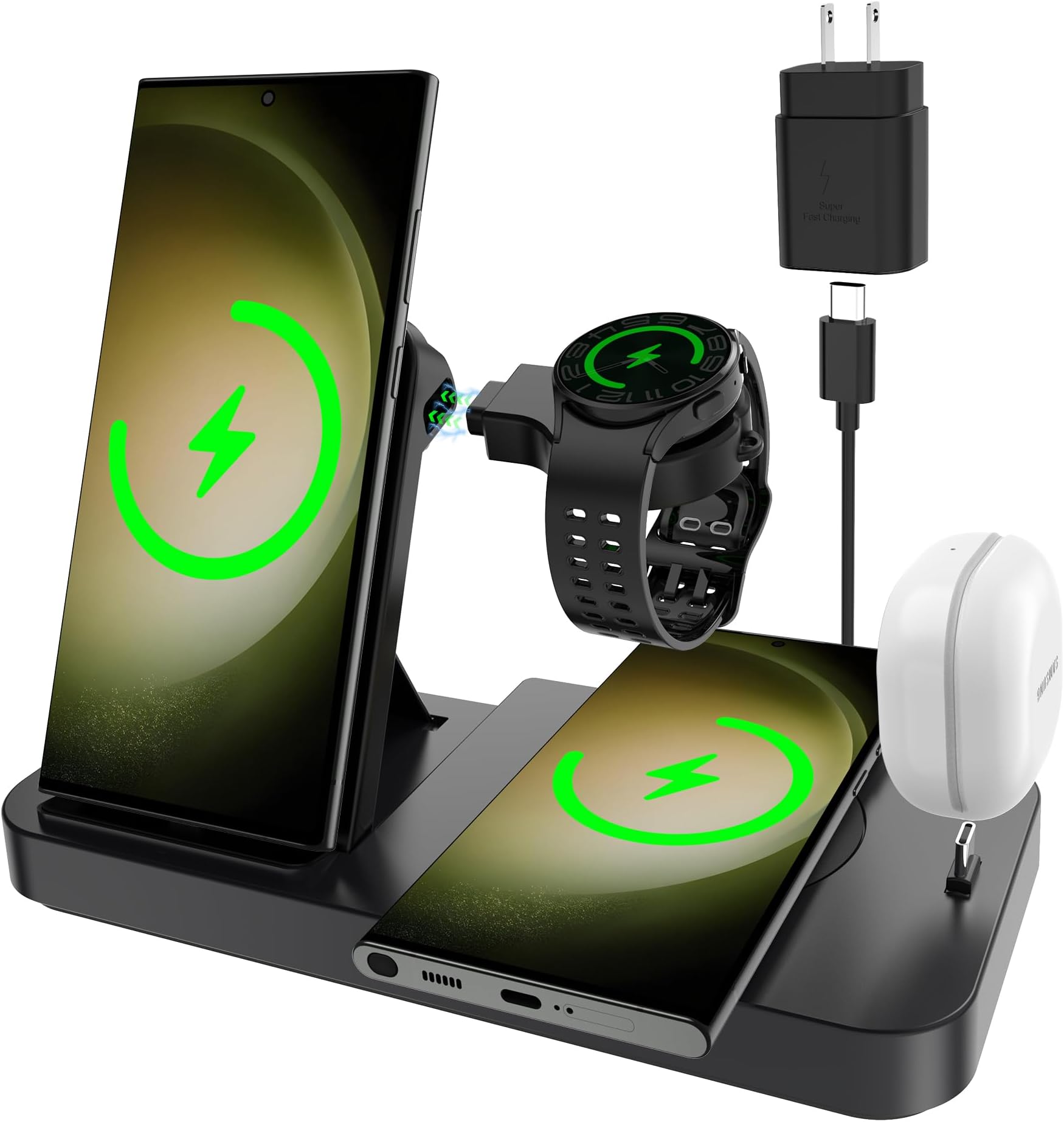 Amazon.com: Wireless Charger Station for Samsung Z Fold 6/5, ANPULES 3 ...