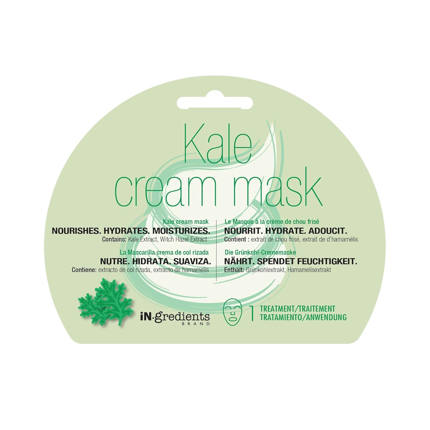 Amazon.com : iN.gredients Kale Cream Mask - Moisturizing, Cleansing ...