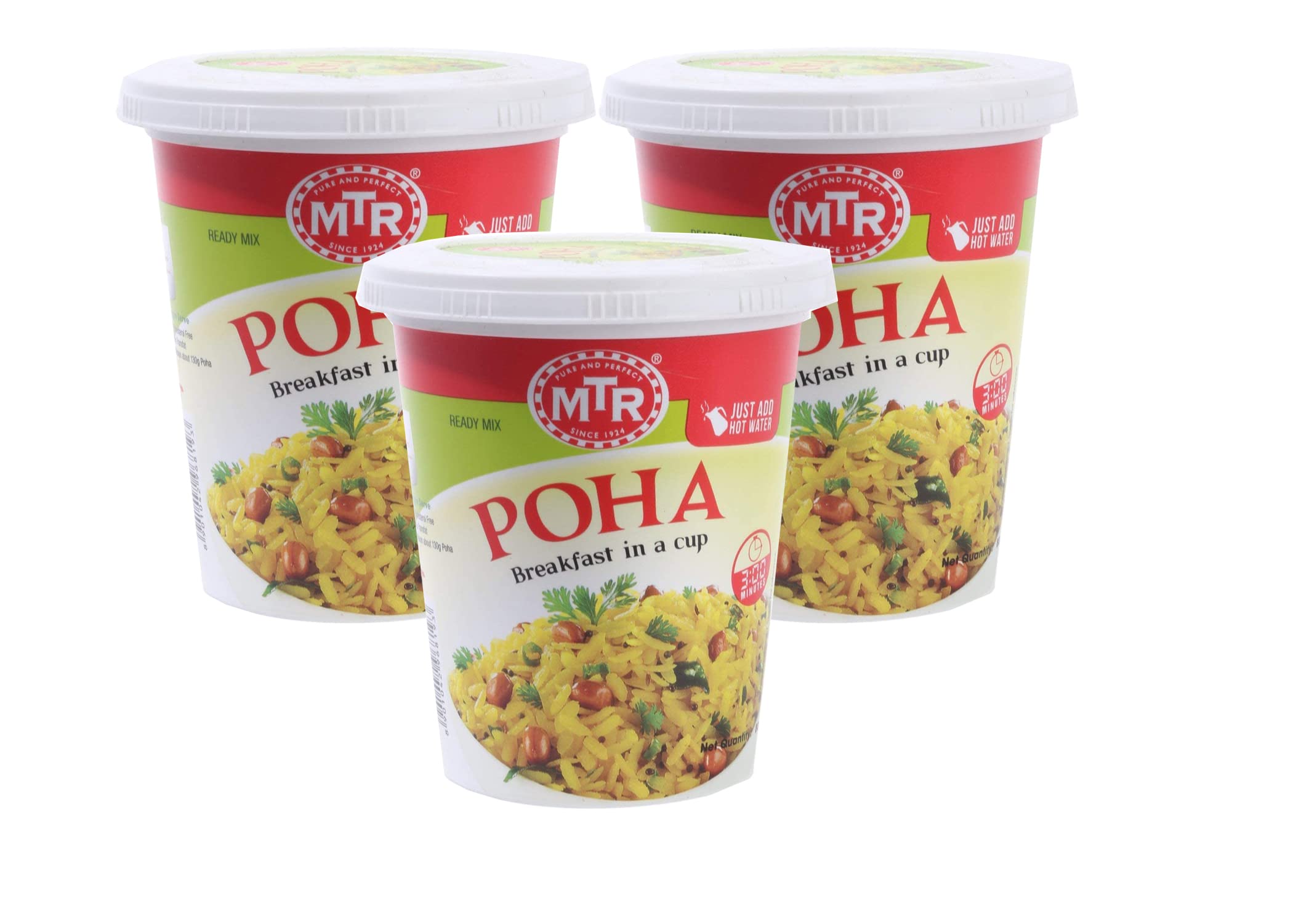 MTR Cuppa Poha 80g (Pack of 3) – Breakfast in a Cup – 3 Minute ...