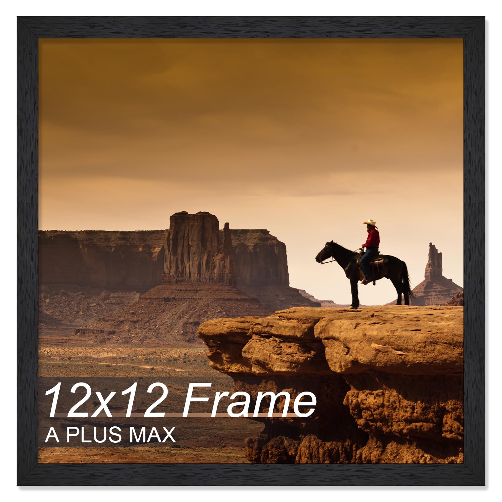 Amazon.com - A PLUS MAX Square 12x12 Frame, Black Engineered Wood ...