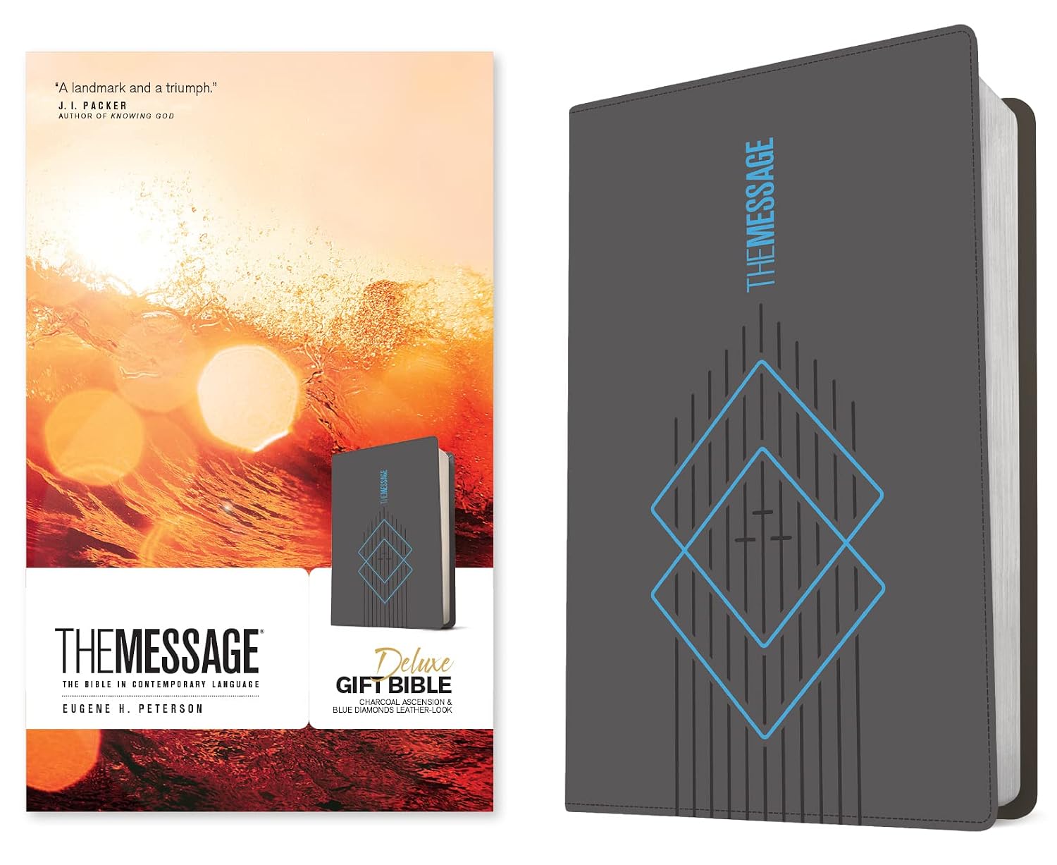 The Message Deluxe Gift Bible (Leather-Look, Charcoal Ascension and ...