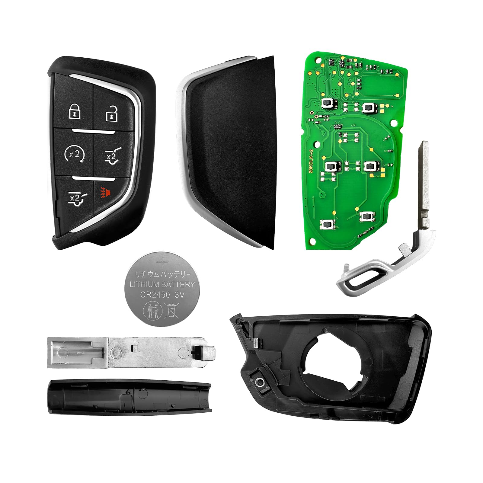 USARemote Keyless Entry Remote Car Key Fob 6-Button Replacement For ...