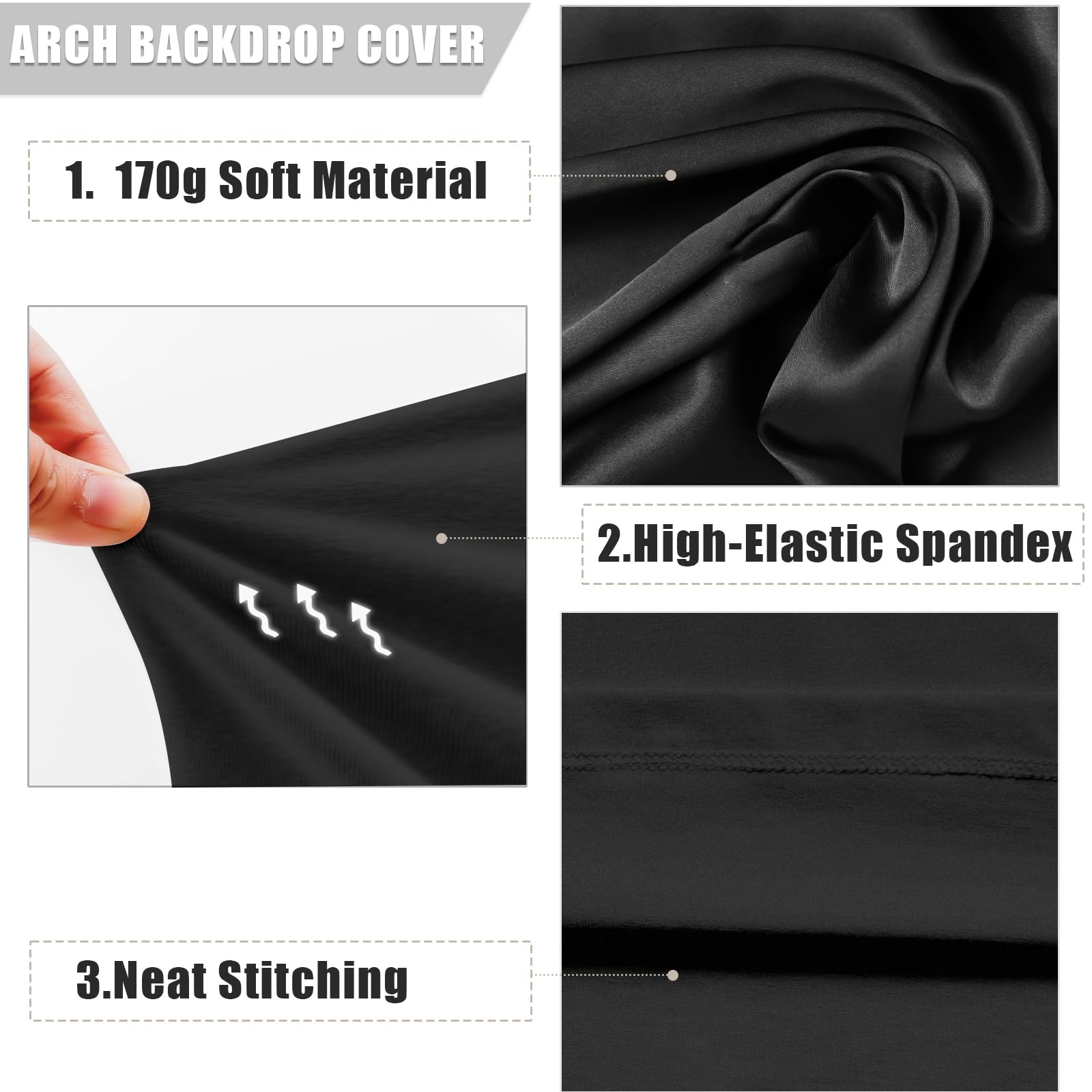 Snapklik.com : Spandex Arch Backdrop Cover,6.6 FT 2-Sided Arch Cover ...