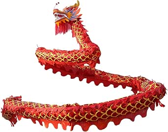 Amazon.com: ELJHY 6/10/14m Dragon Dance Costumes Chinese New Year ...