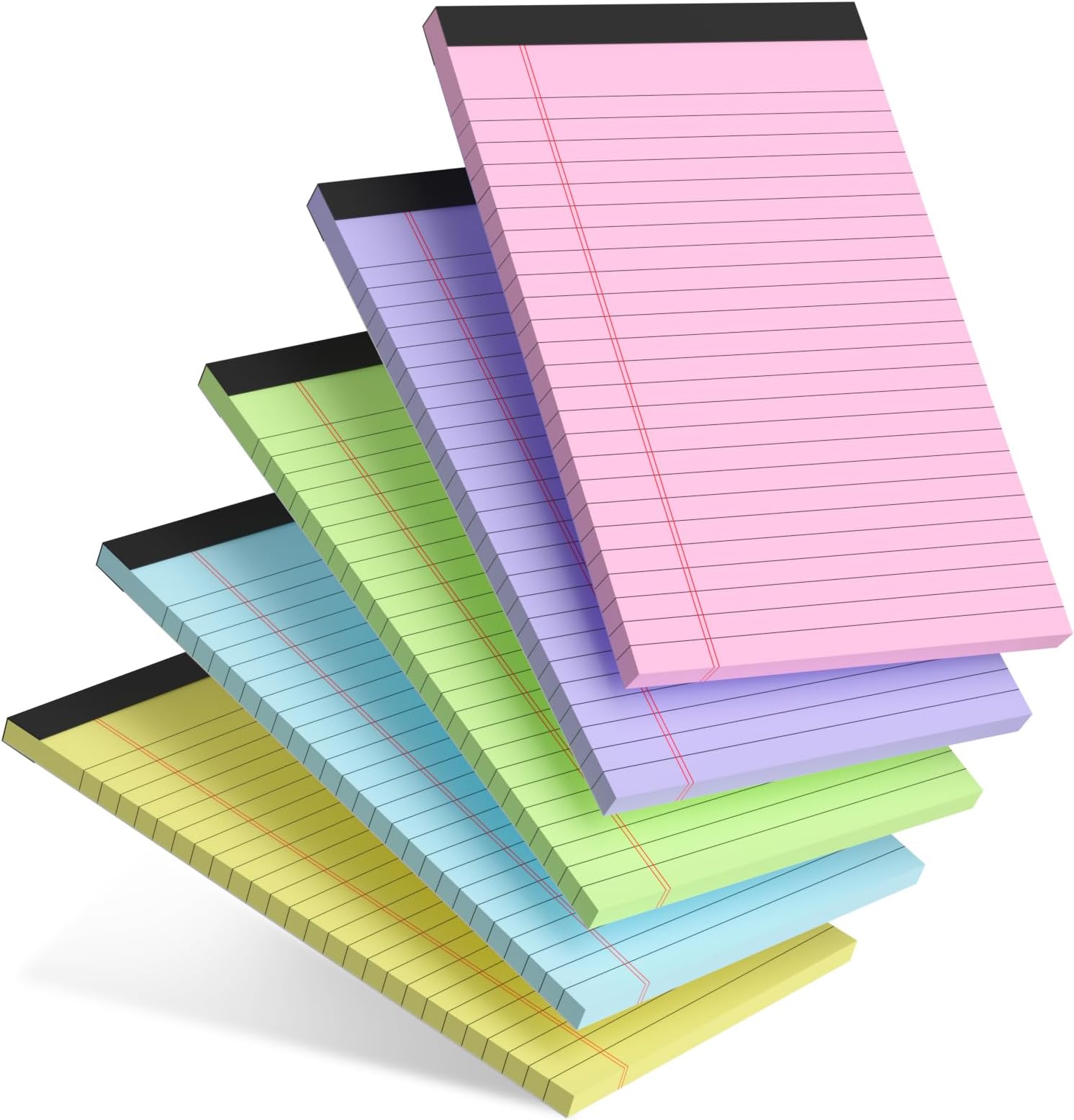 Amazon.com : AILZFEI 5pcs Colored Note Pads 5x8 College Ruled Small ...