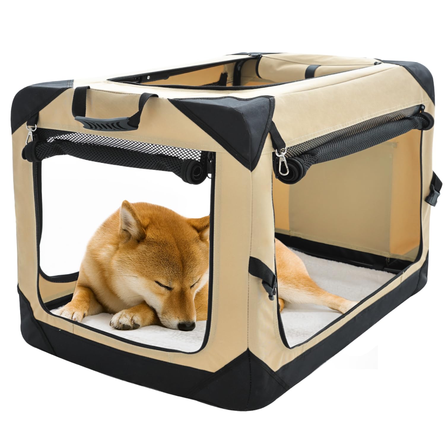 Amazon.com : Pettycare 30 Inch Collapsible Dog Crate for Medium Dogs, 4 ...