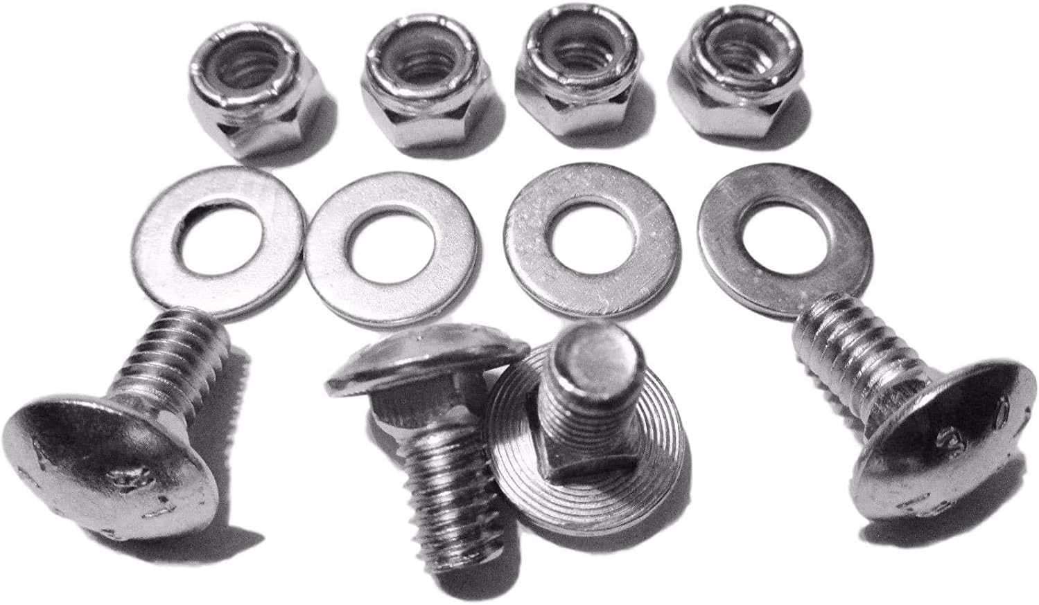 COLIBROX 4pk Carriage Bolts Nuts for 784-5581A Shave Plate Scraper Bar ...