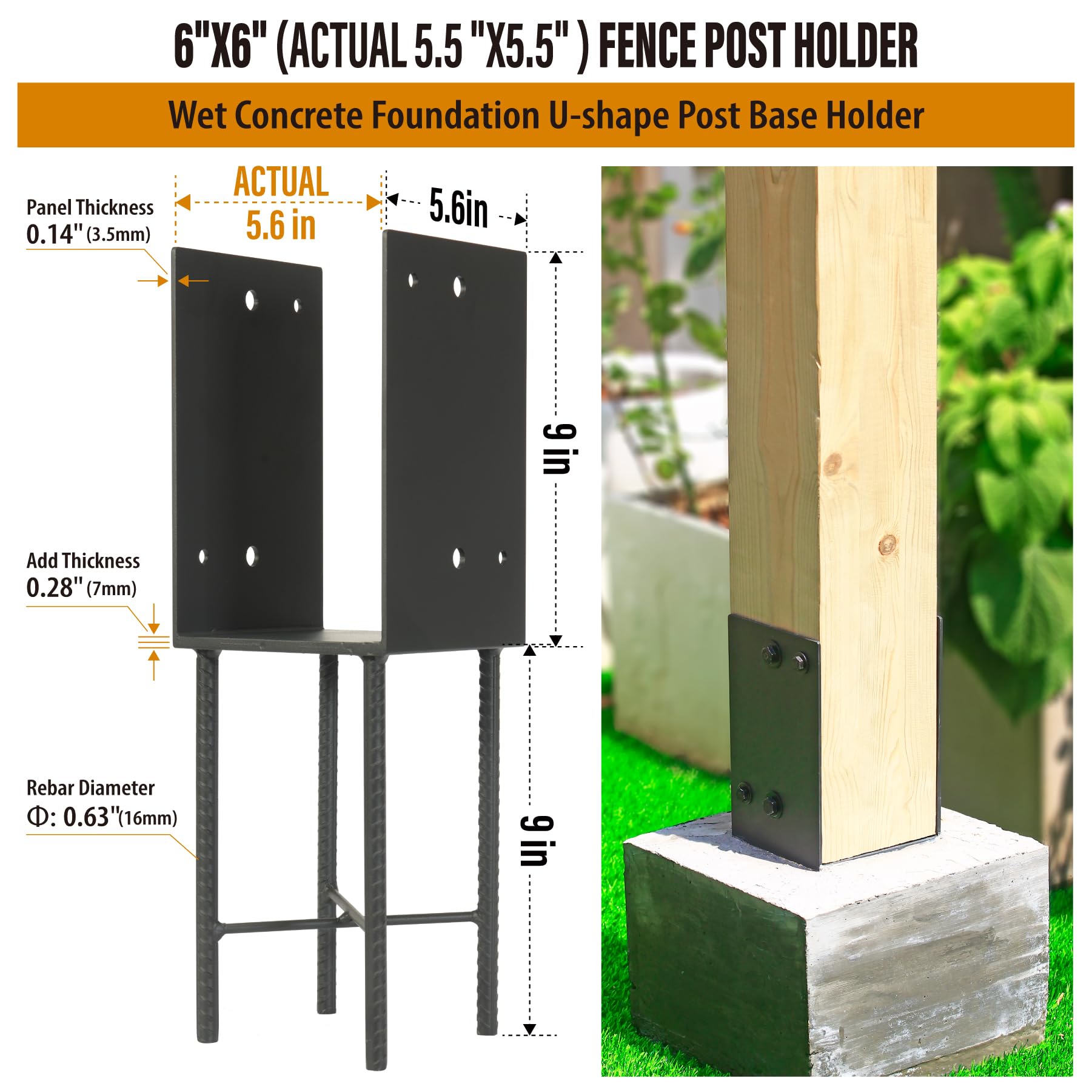 Snapklik.com : Wocepu 2 Pack Heavy Duty Stainless Steels U-Shape 6"x6"