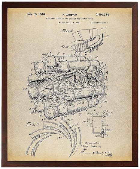 Amazon.com: Turnip Designs Jet Engine Poster Art Print Aviation Decor ...