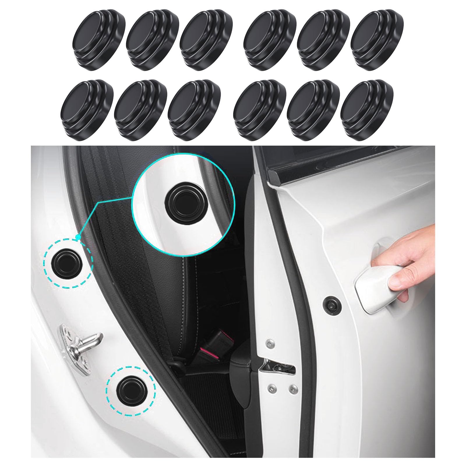 Amazon | 車のドアクッション 日産ノート HE12 E12 E13 2020~ ノート e-power E13 32020~ に適応 黒色 12個セット | ドアトリム | 車＆バイク