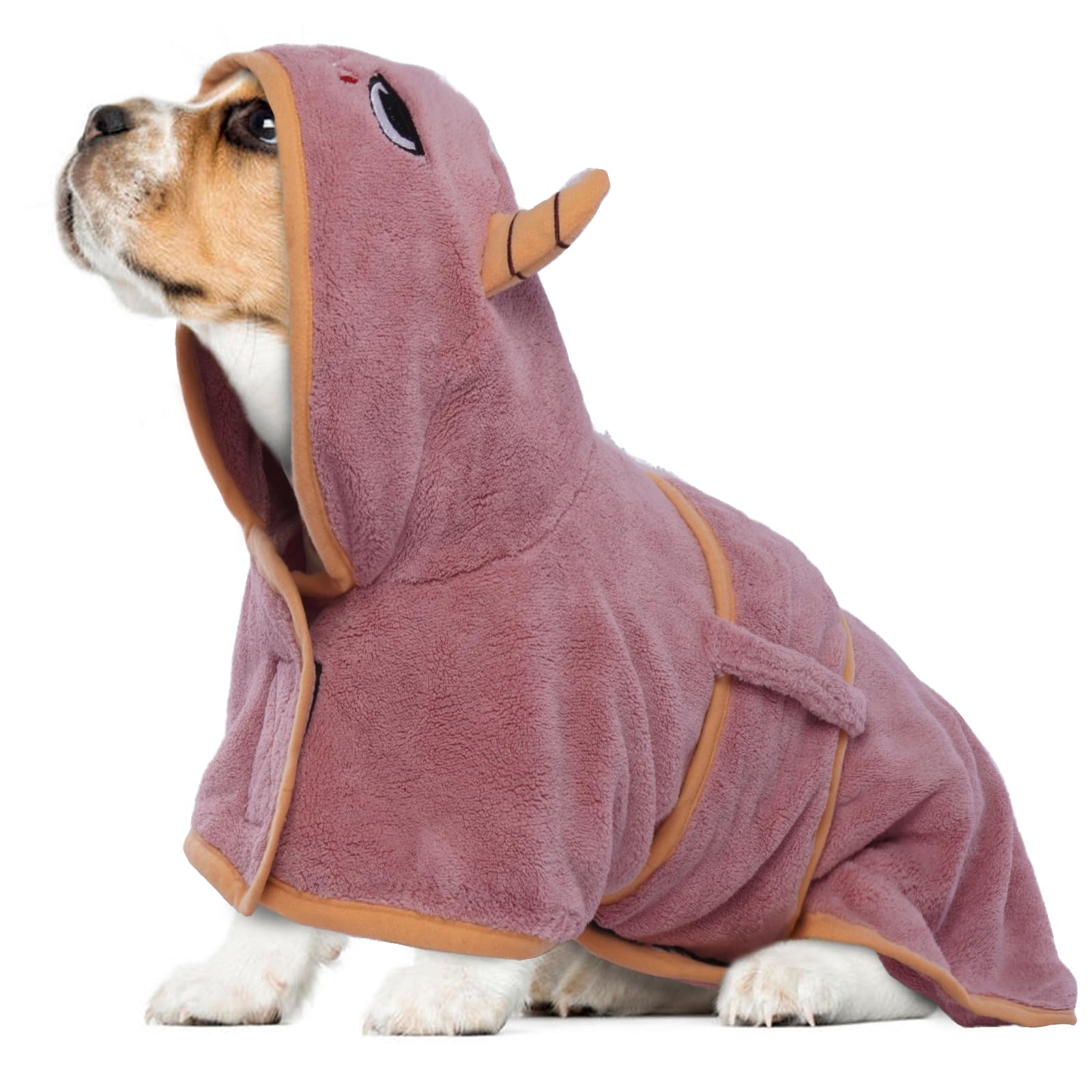 Amazon.com : Dog Bathrobe Dog Drying Coat, Microfibre Material Fast ...