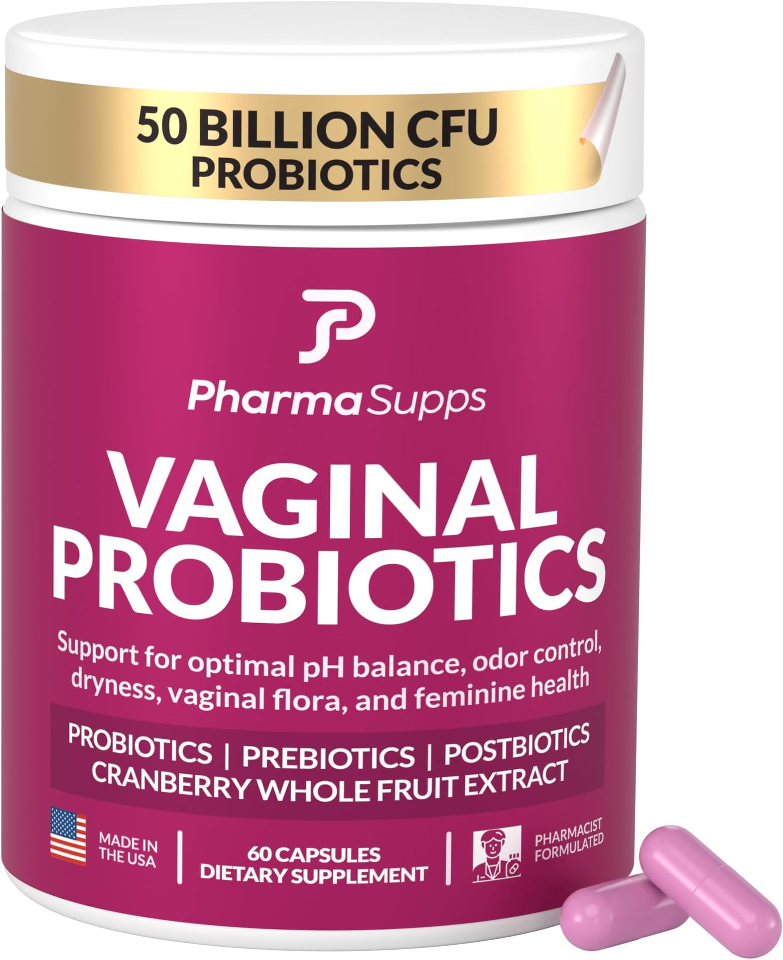 Amazon.com: GynoCare Vaginal Probiotics for Women pH Balance | Prebiotics & Probiotics for Women ...