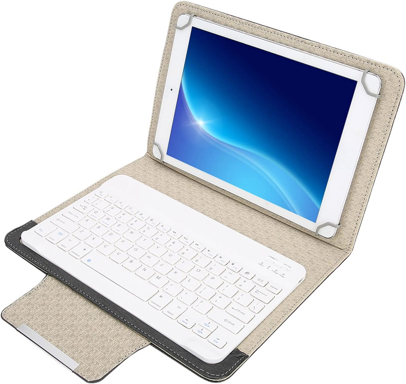 Amazon.com: Portable Bluetooth Keyboard and Case Slim Shell Cover with ...