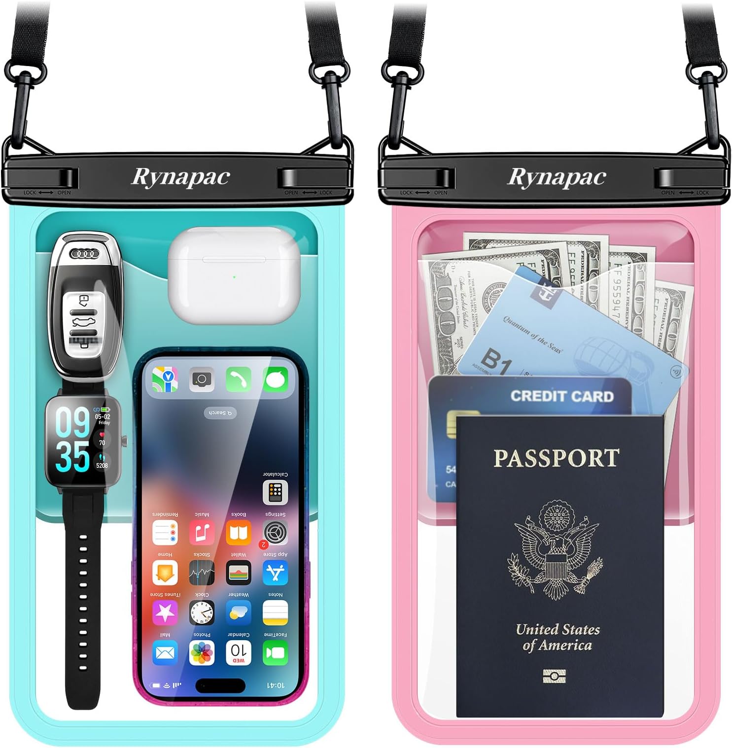 Amazon.com: Rynapac Waterproof Phone Pouch - 10in Waterproof Phone Case ...