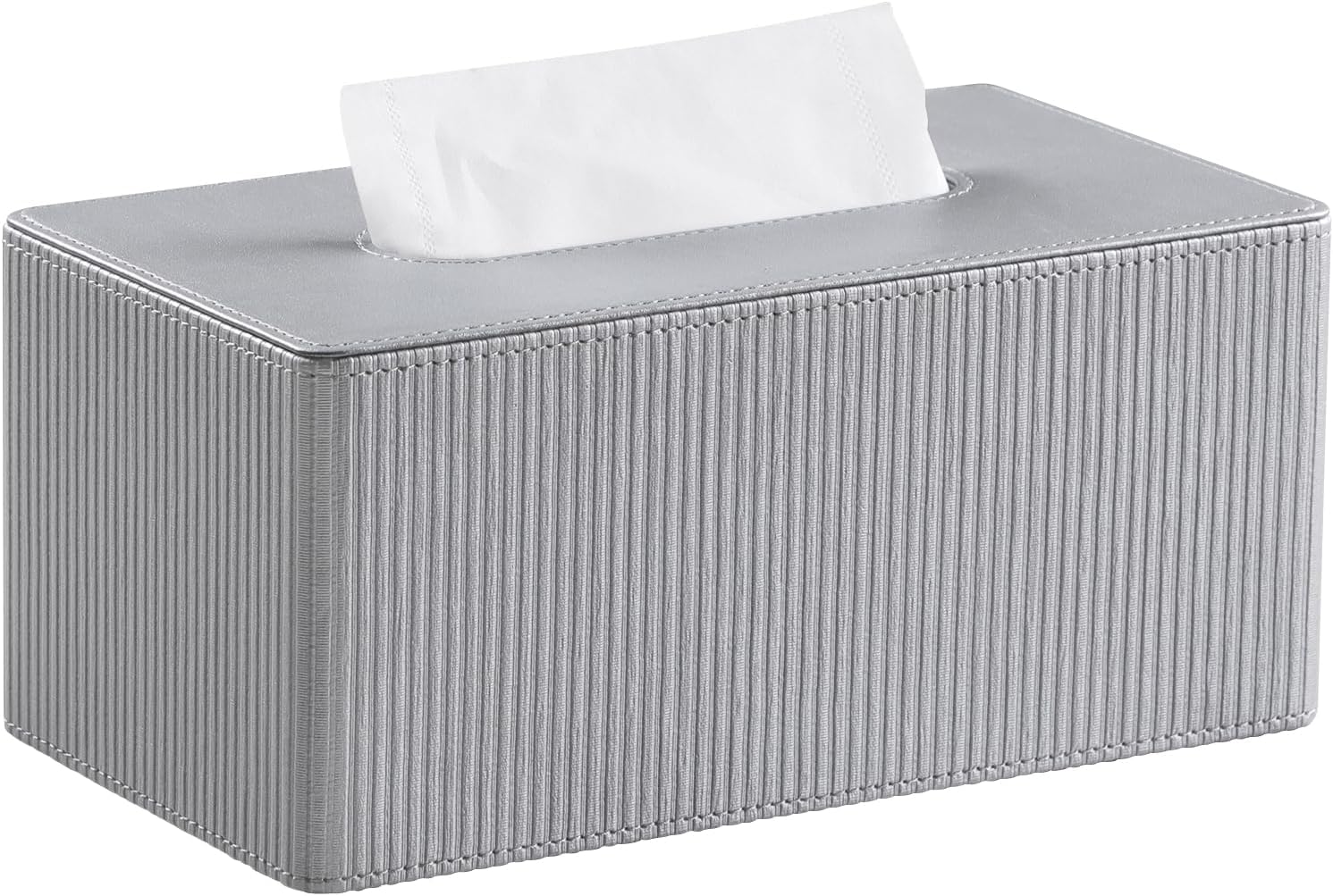 Amazon.com: Cretkhp PU Leather Tissue Box Cover with Magnetic Closure ...