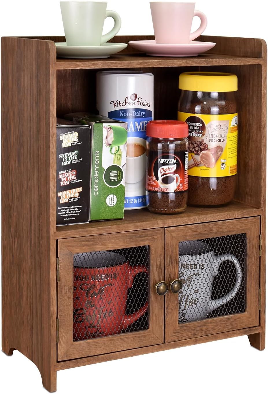 Amazon.com: COLLECTIVE HOME - Storage Cabinet, Mini Countertop Cabinet ...