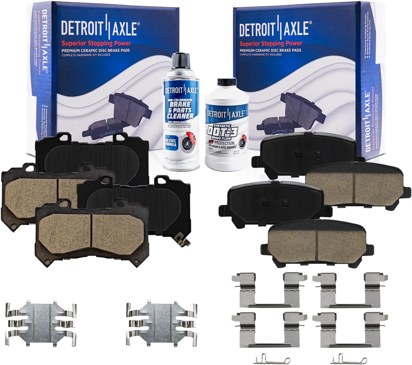 Amazon.com: Detroit Axle - 4pc Brake Pads for 15-20 Chevy Colorado GMC Canyon, Front and Rear ...
