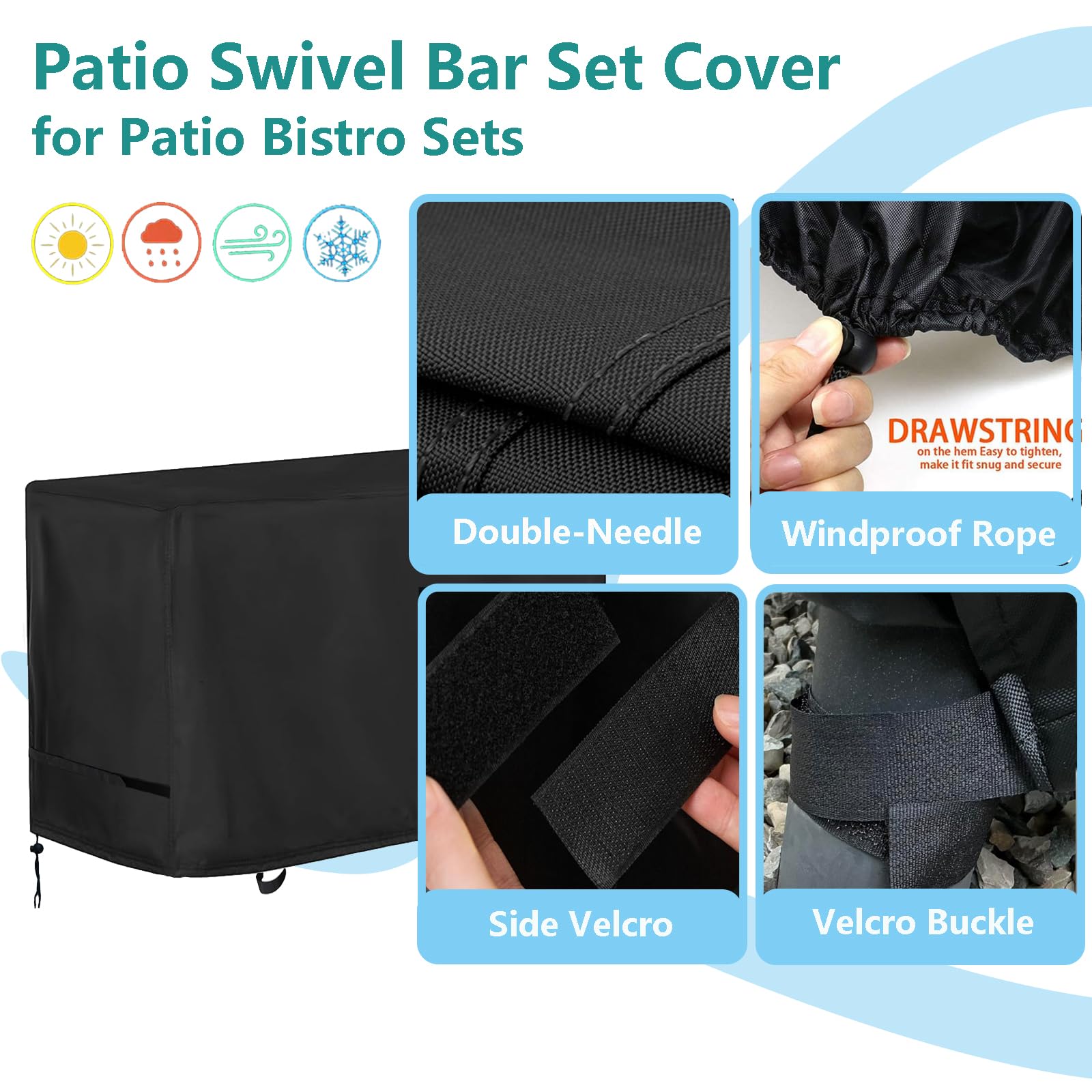 Snapklik.com : Outdoor Bar Covers Waterproof, Tall Bar Height Patio ...