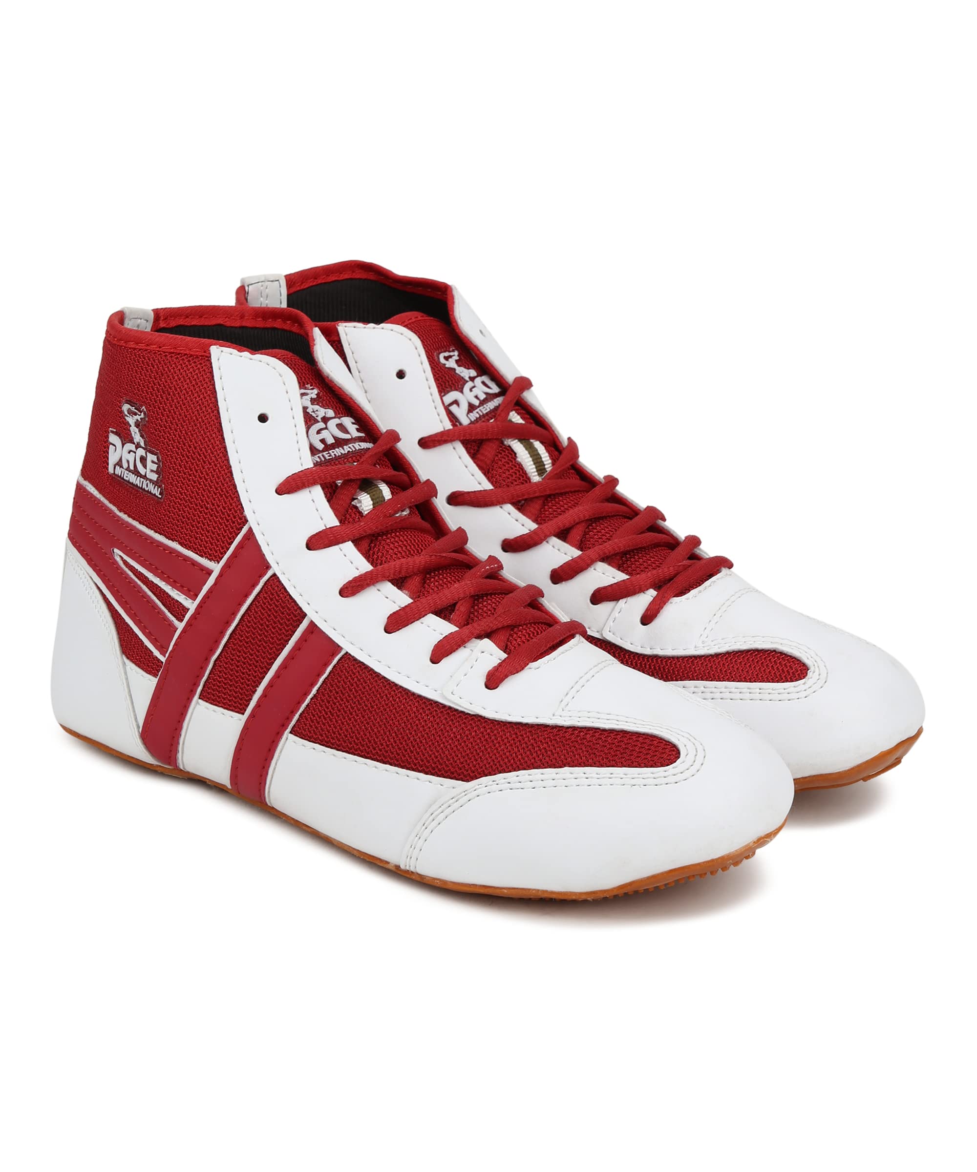 Buy Kabaddi Shoes, Boxing Shoes, Wrestling Shoes for Men (Red, White ...