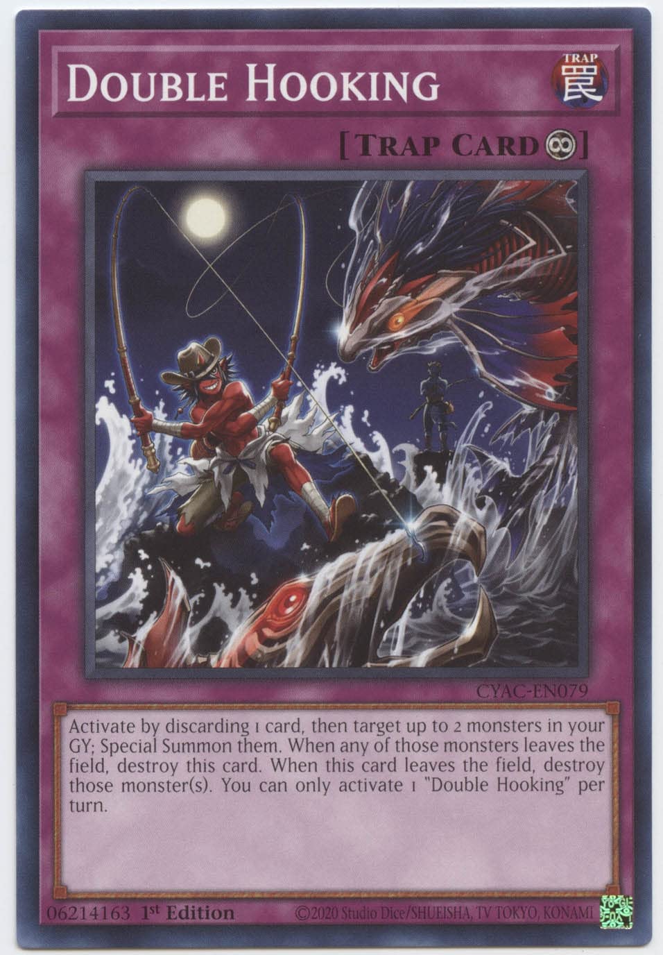 Amazon.com: YU-GI-OH! Double Hooking - CYAC-EN079 - Common - 1st ...