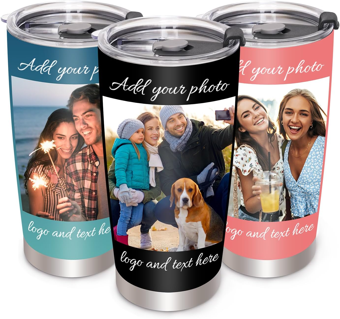 Amazon.com: Customizedbee Personalized Tumbler with Picture Name Text ...