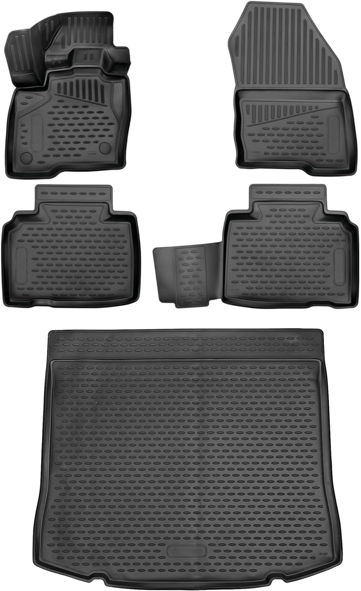 Amazon.com: Fits 2015-2024 2025 Ford Edge Floor Mats Front & 2nd Row ...