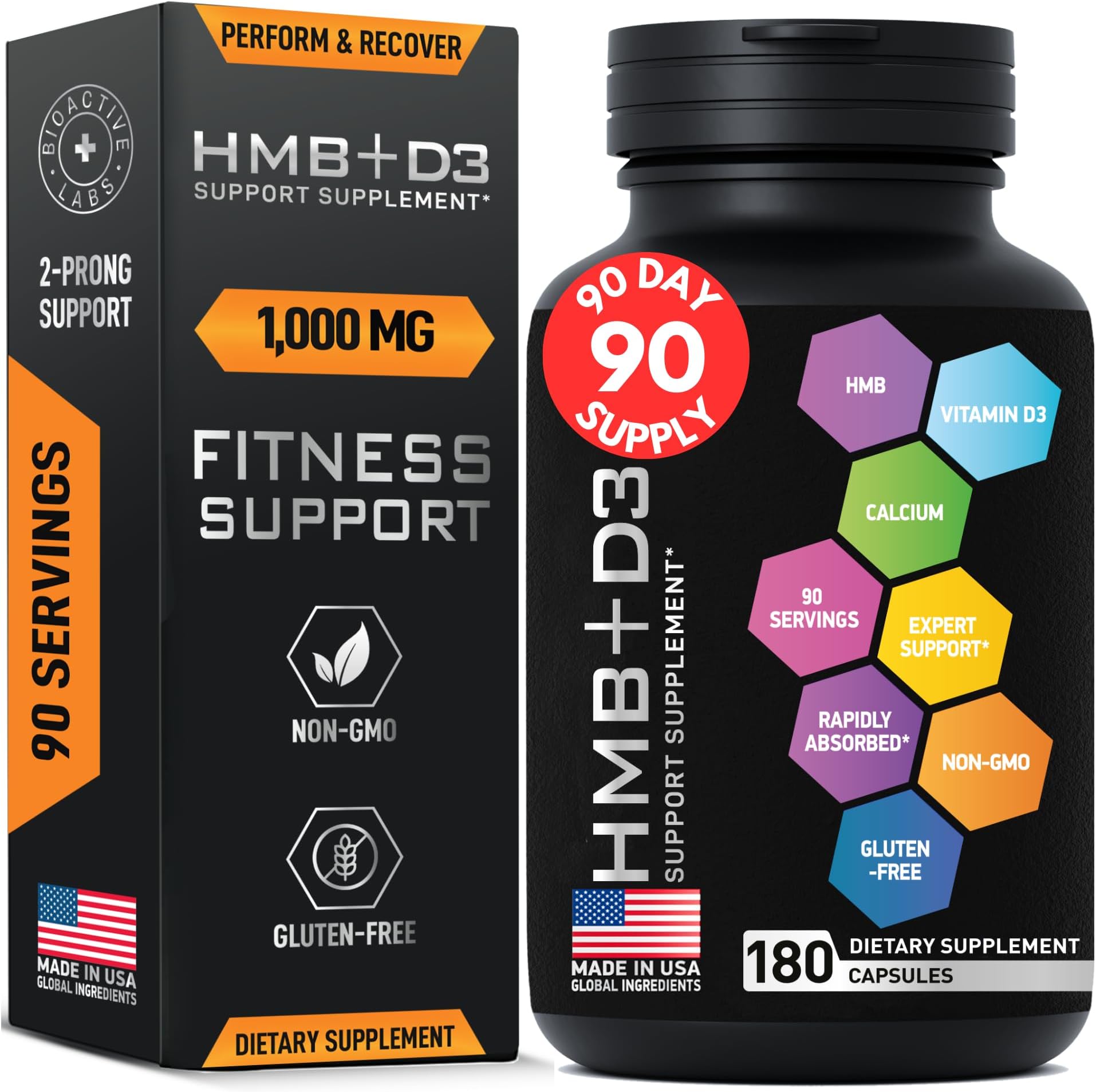 Amazon.com: VINATURA HMB 3000mg and Vitamin D3 Supplement Capsules per Serving *USA Made ...