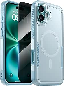 Amazon.com: Diaclara Magnetic for iPhone 16 Plus Case, [with Privacy Screen Protector] [Anti Spy ...