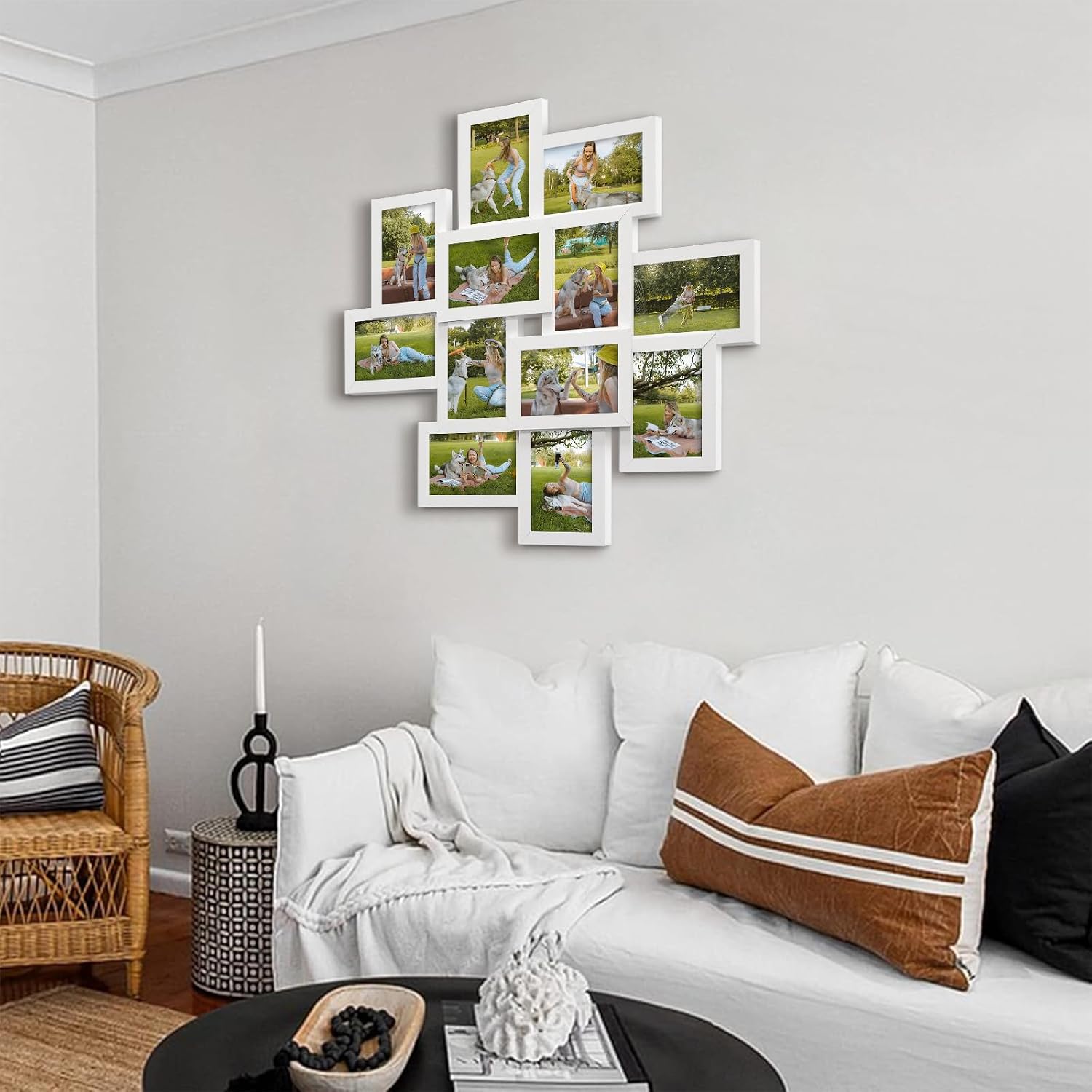 Marcos de fotos de collage de 12 aperturas para decoración de pared ...
