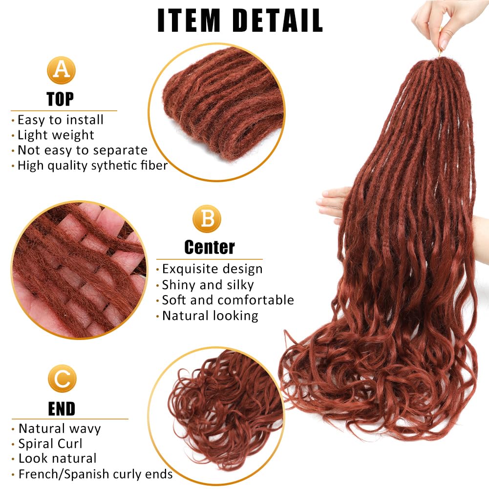 Aguacor Extensiones de rastas sintéticas rizadas francesas de doble ...