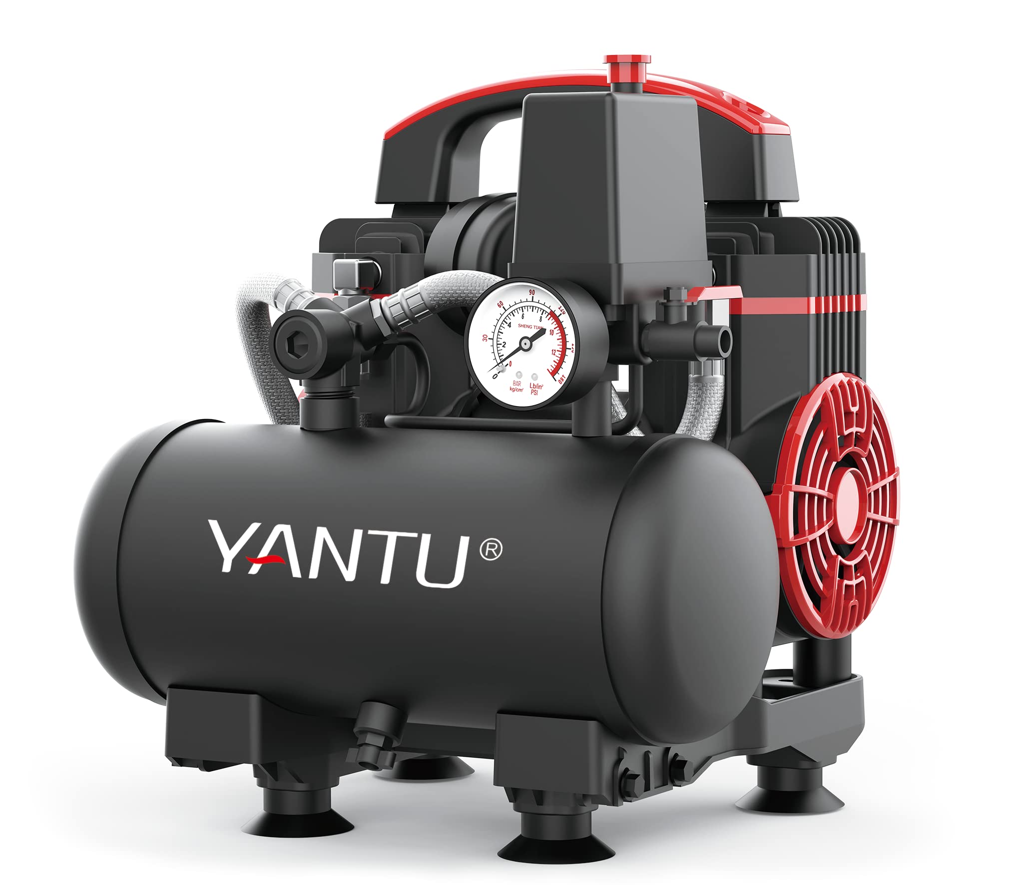 Yantu Air Compressor Oilless Piston 3l 1 2hp Small Silent | Desertcart UAE