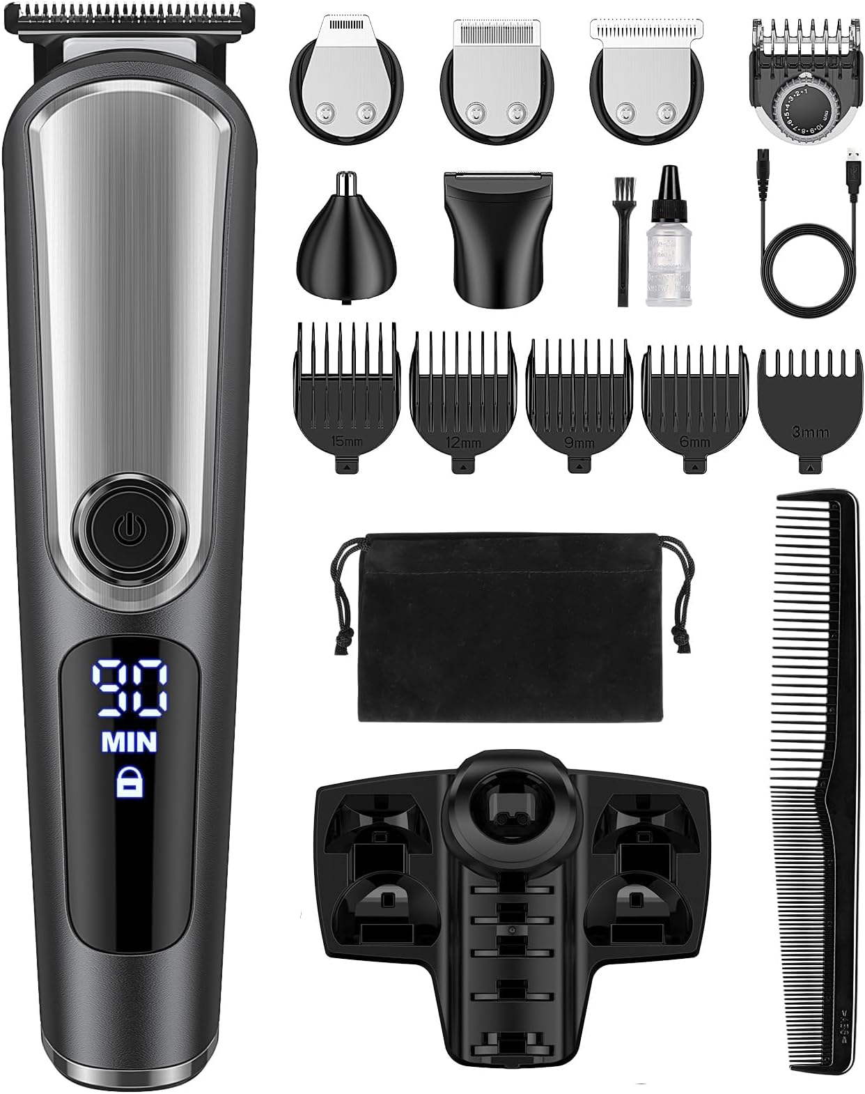 Amazon.com: YIRISO Beard Trimmer for Men, Electric Razor Shavers for ...