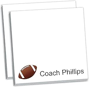 Amazon.com : Custom Football Sticky Notes // 3"x3" with 50 Sticky Notes ...