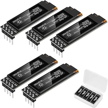 YELUFT 5pcs Pre-Soldered 0.91 Inch I2C OLED Display Module with ...