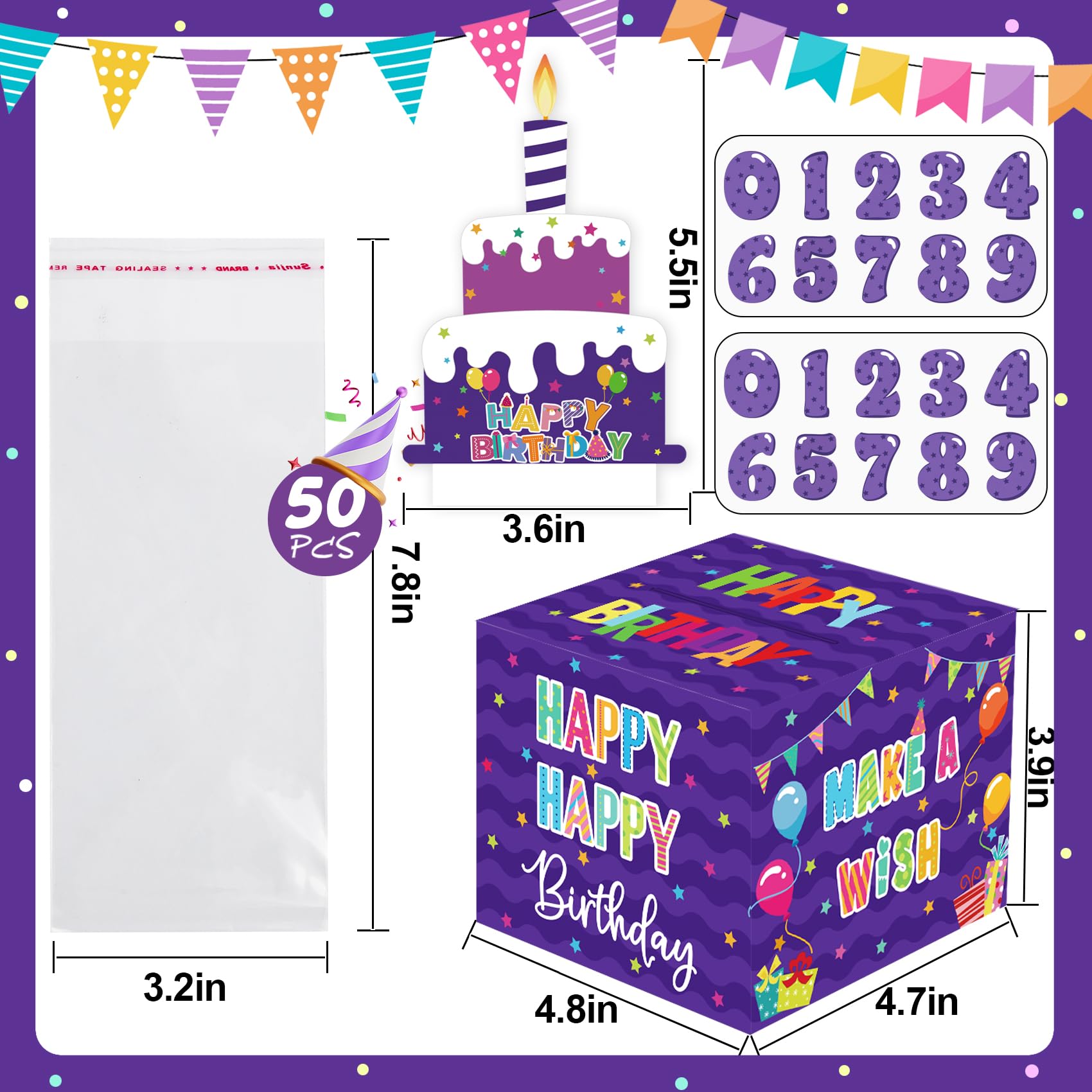 Snapklik.com : Meiidoshine Birthday Money Box For Cash Gift Pull ...