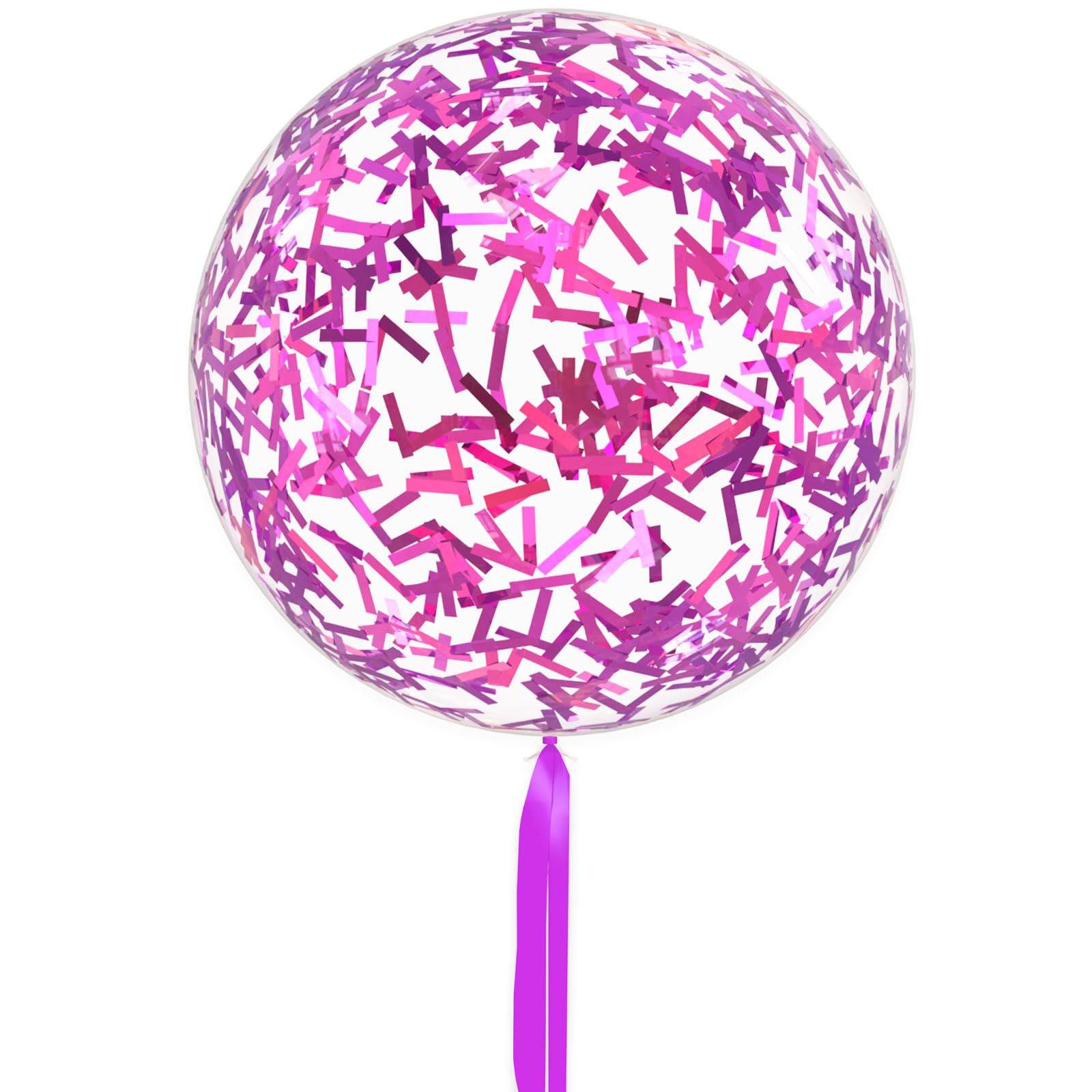 Amazon.com: 6 Pcs 36 Inch Hot Pink Confetti Balloons, Giant Thickened ...