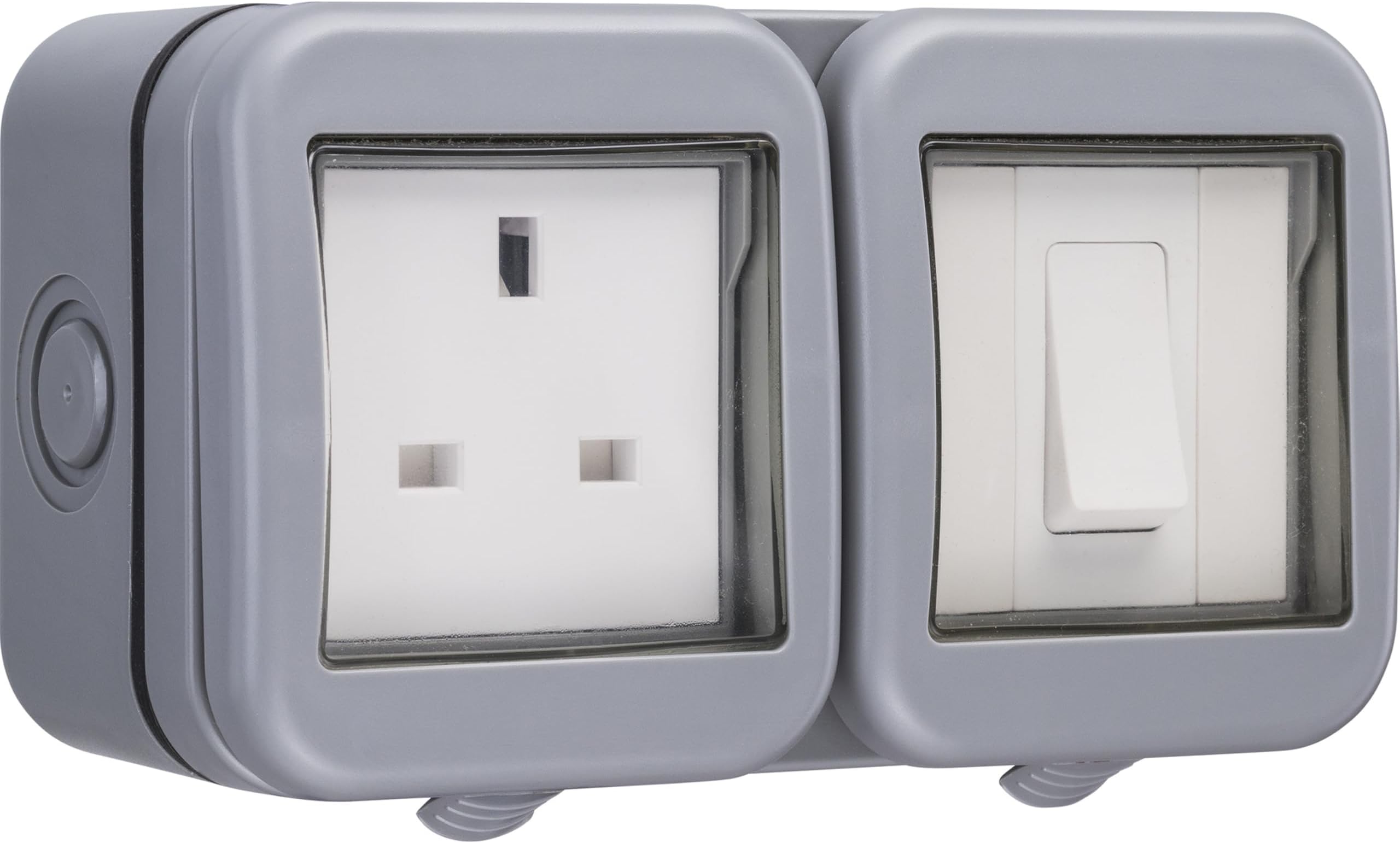 BG Electrical Weatherproof Outdoor Single Light Switch and Single Power ...