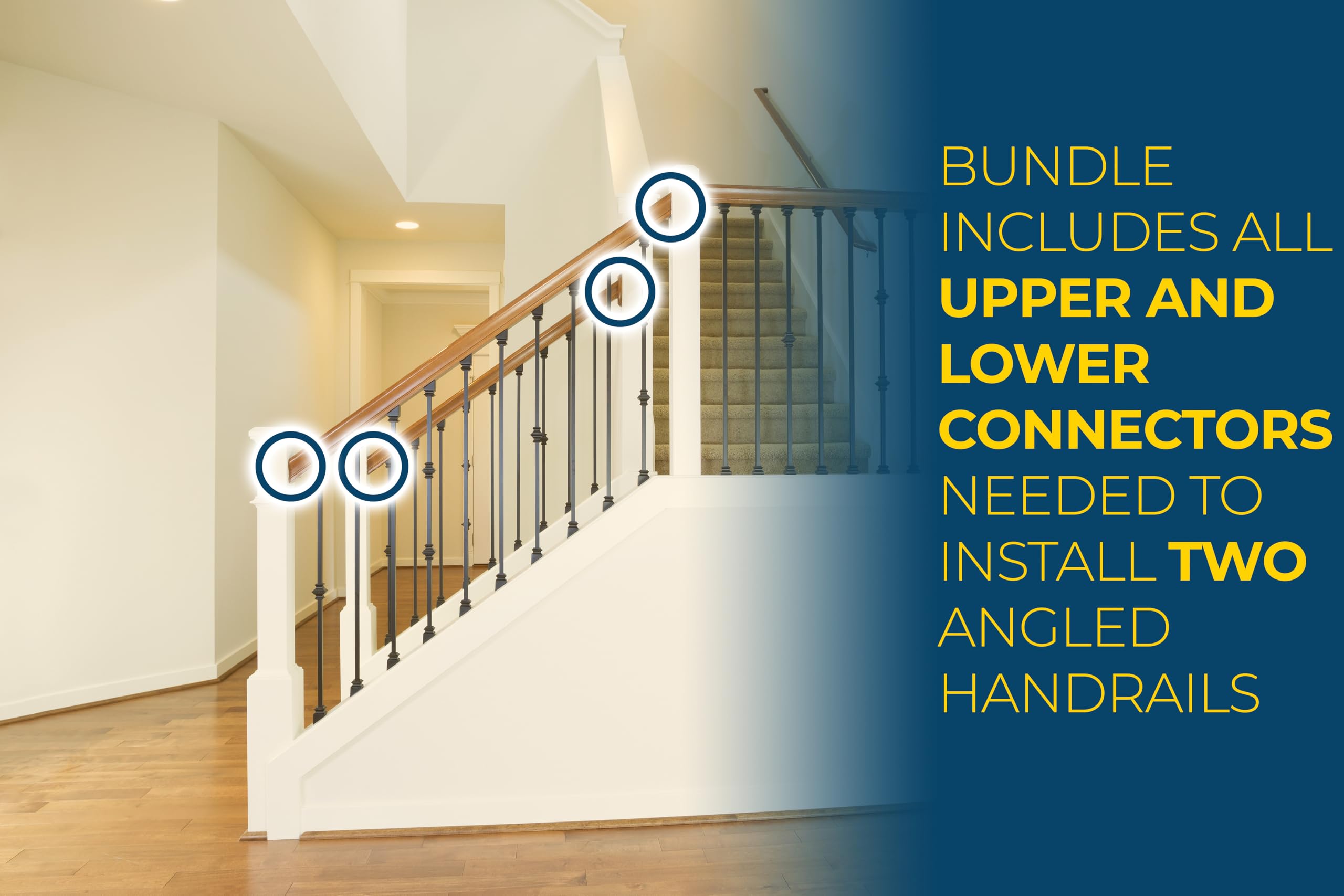 Snapklik.com : Zipbolt Angled Handrail To Newel Post Installation Kit ...