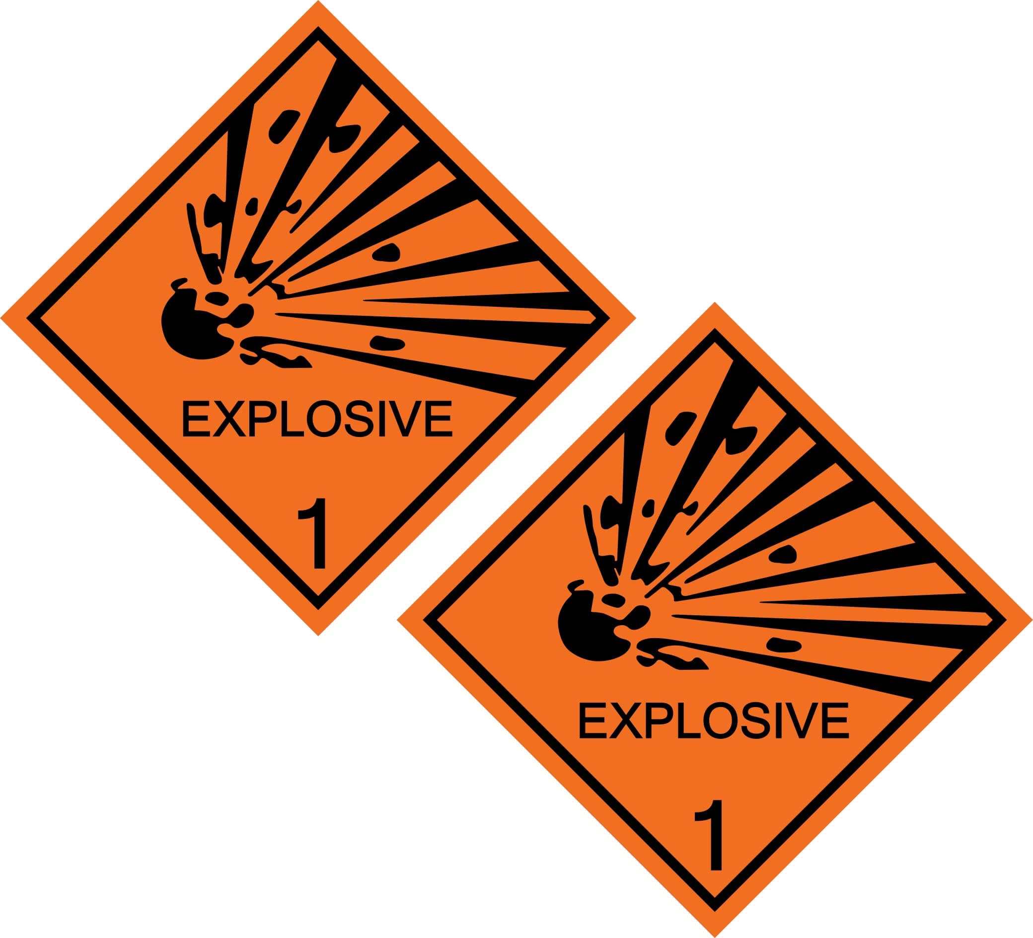 Amazon.com: EXPLOSIVE Explosion Danger Warning Safety Sign 2" (50mm ...
