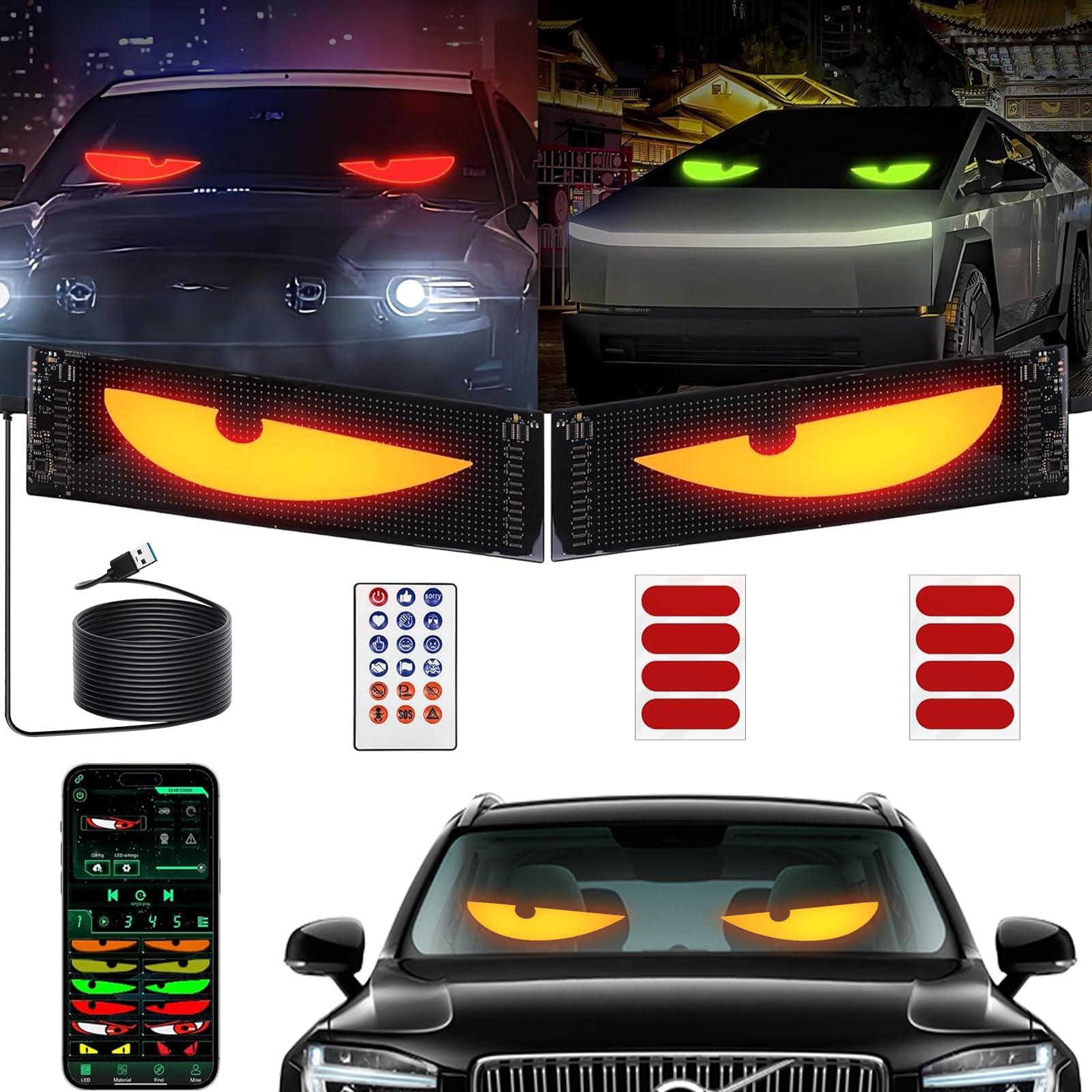 LED Augen für Lkw und Auto, Devil Eyes, Großer Programmierbarer Flex ...