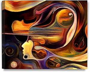 Amazon.com: DECORARTS - Abstract Wall Art from Inner Melody Series, Giclee Print on Canvas ...