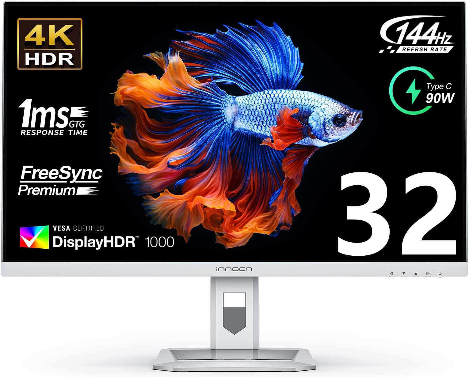 Amazon.com: INNOCN 32" Mini LED 4K UHD 3840 x 2160 Computer Gaming ...