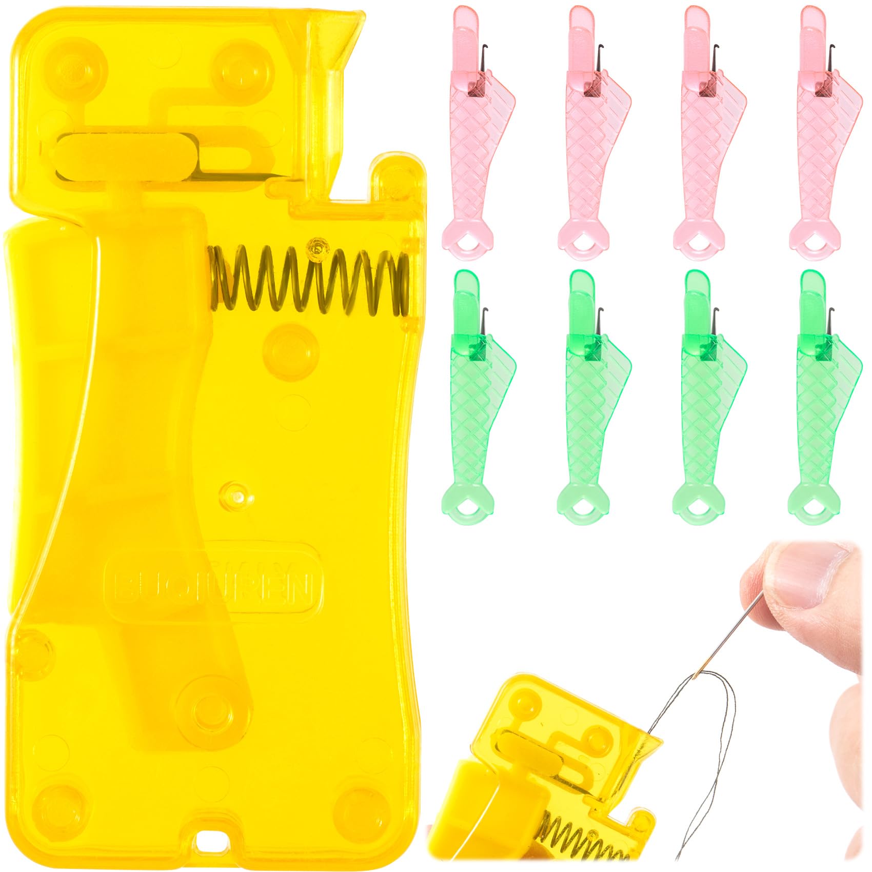 Amazon.com: Pndeyo 9pcs Fish Mouth Needle Threader for Sewing Machine ...