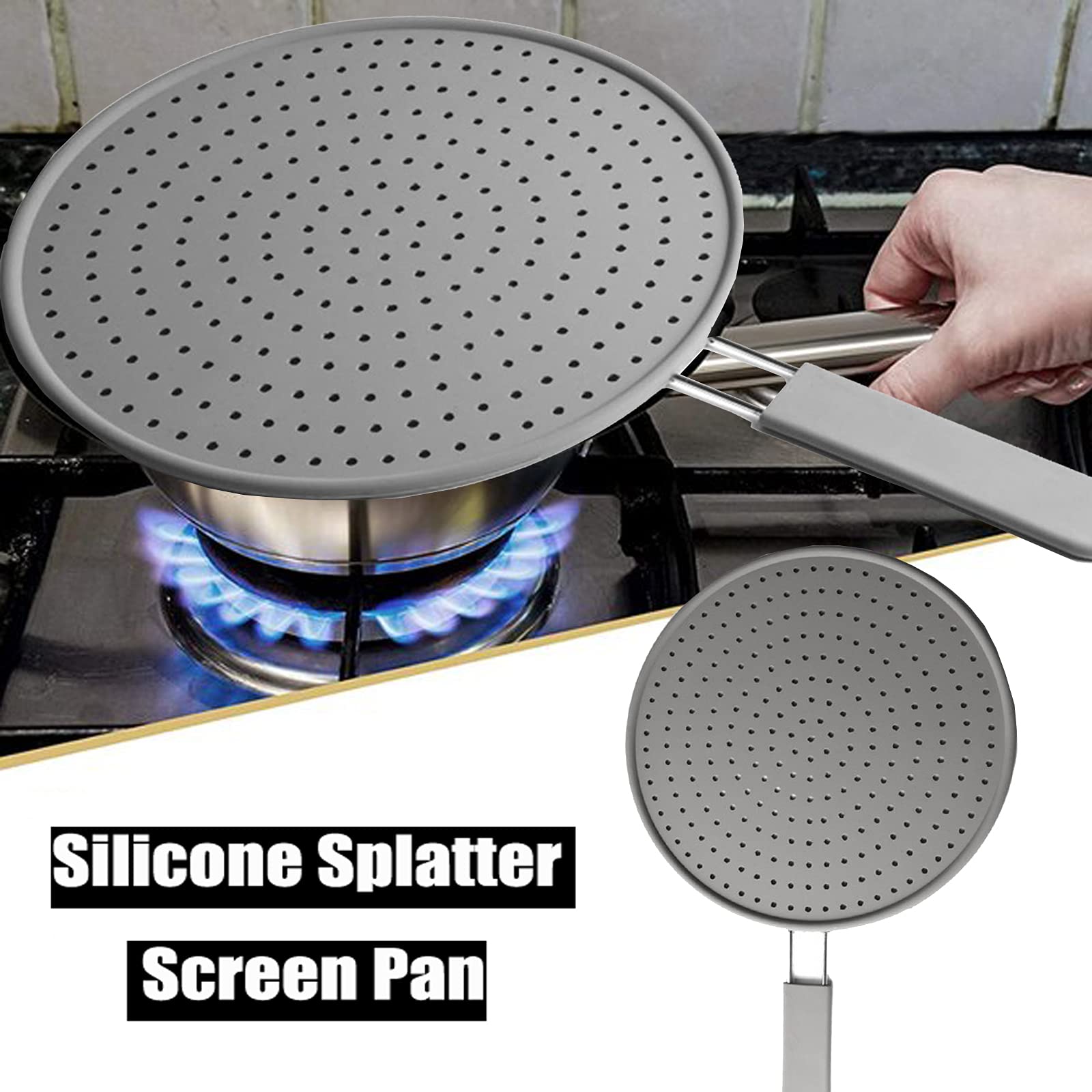 Snapklik.com : Silicone Splatter Screen Pan Cover 11", Heat Insulation ...