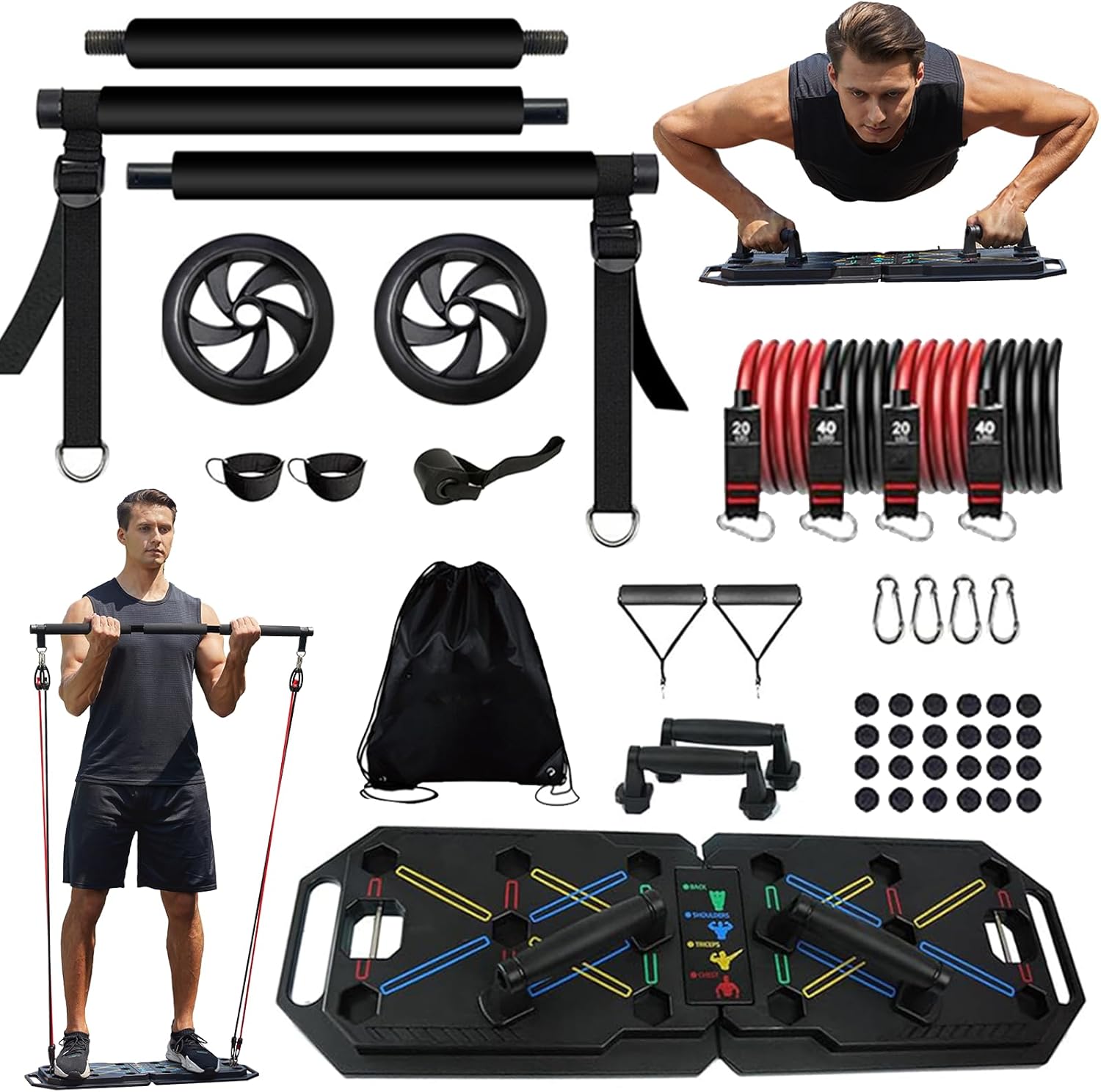 Amazon.com : Foldable Push Up Board, Home Gym Workout Equipment Push Up ...