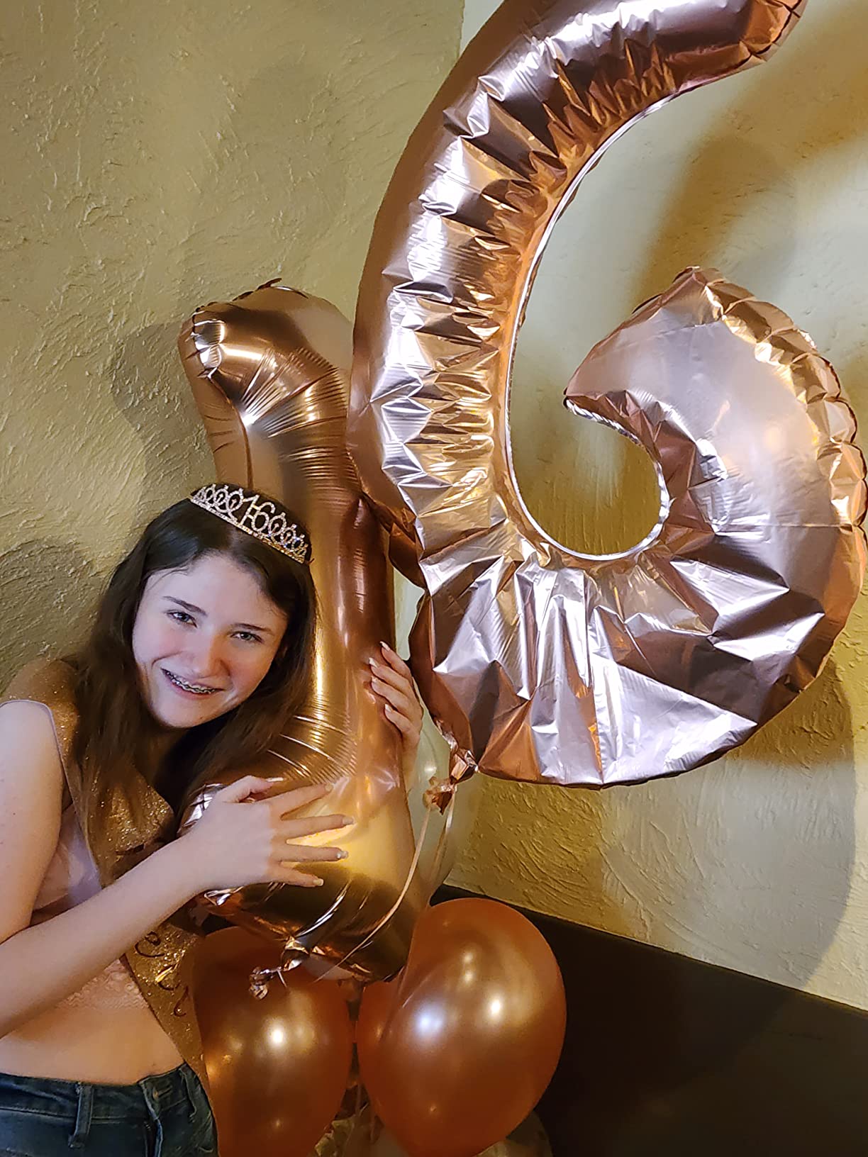 $2/mo - Finance Giant, Rose Gold 19 Balloon Number - 40 Inch Rose Gold ...