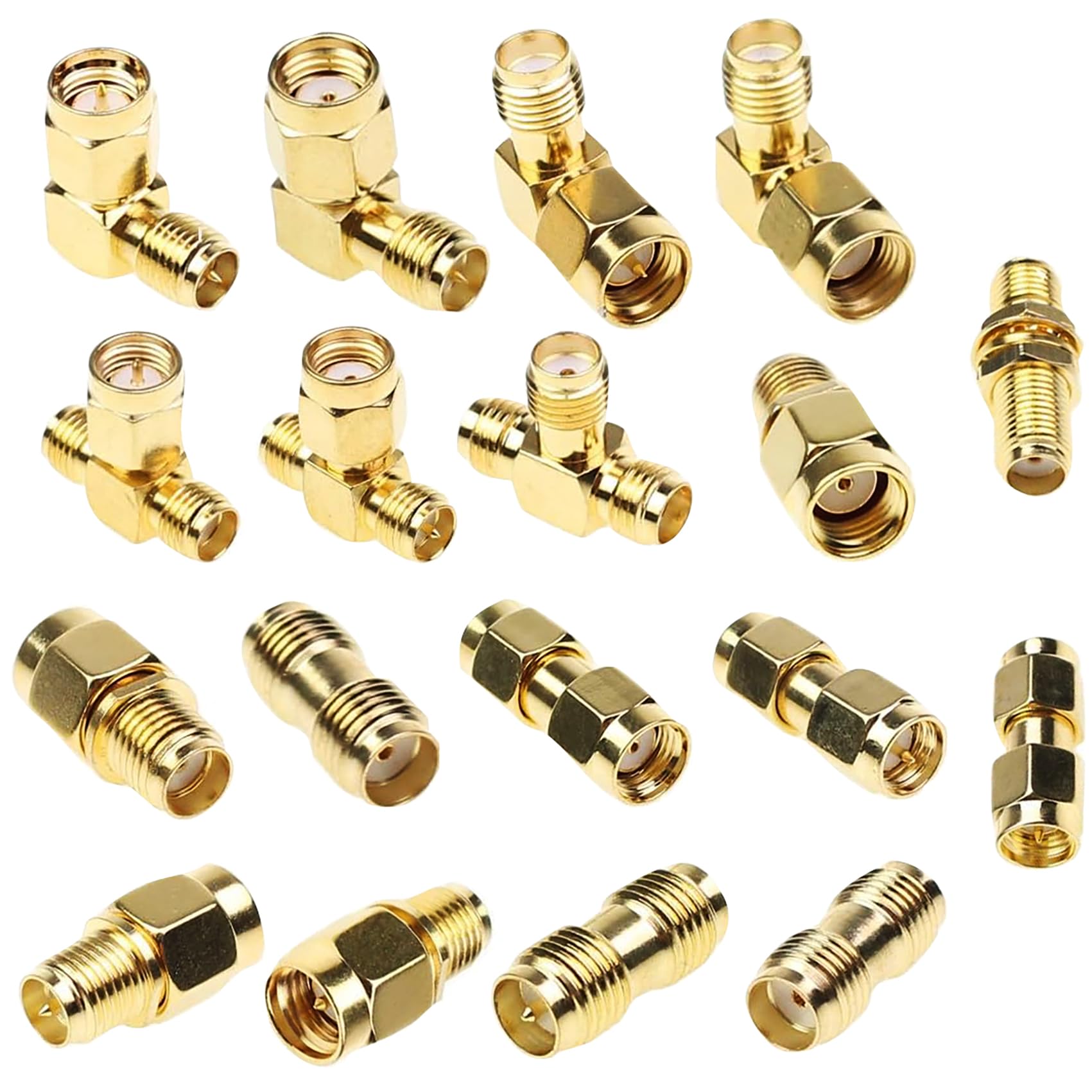 tunghey 18Pack SMA Connectors kit, SMA RP-SMA Adapter Plug and Jack ...